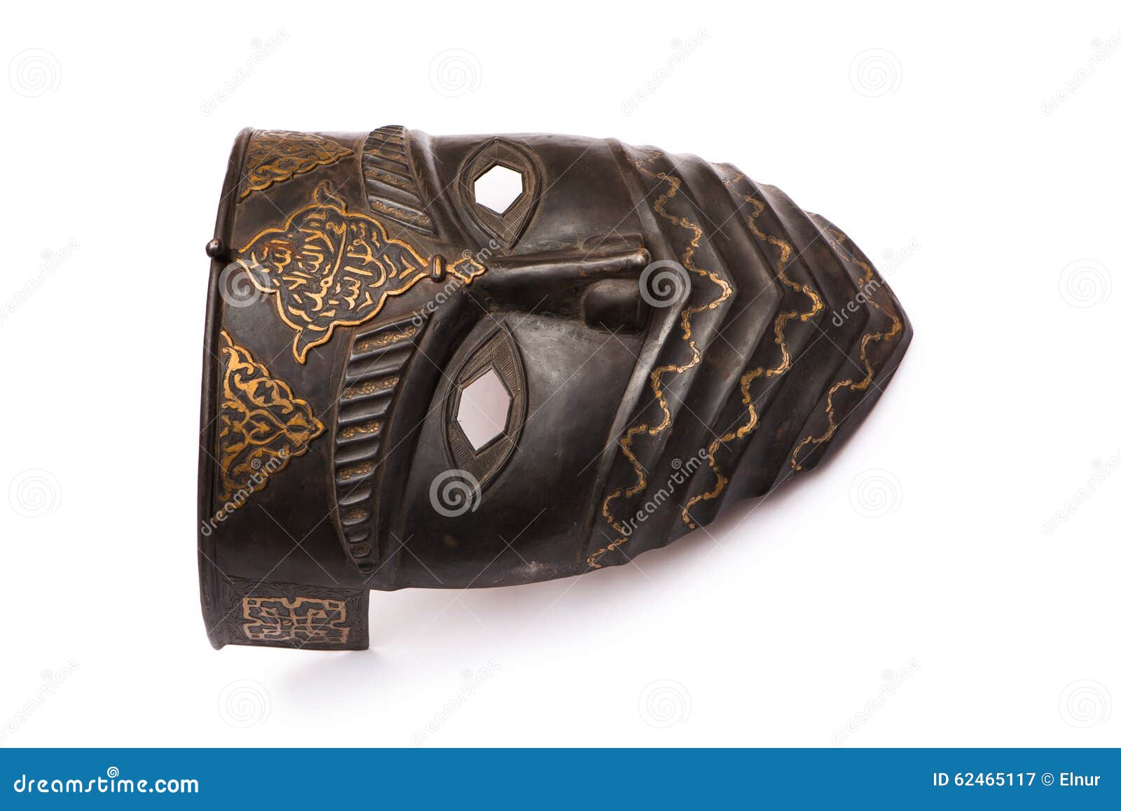 Metal Mask Isolated on White Stock Image - Image of head, human: 62465117