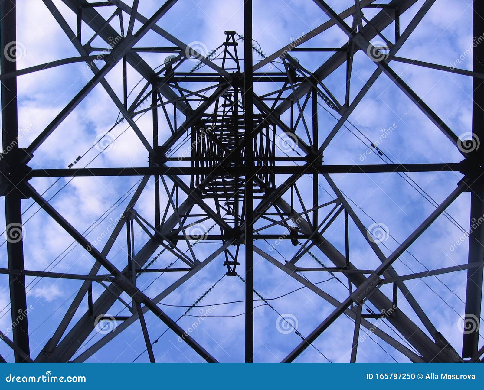 Metal Massive Structure of the Tower Inside View of the Geometric ...
