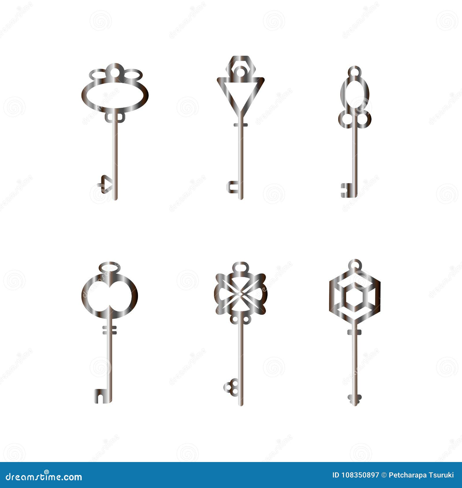 Metal master keys stock illustration. Illustration of door - 108350897
