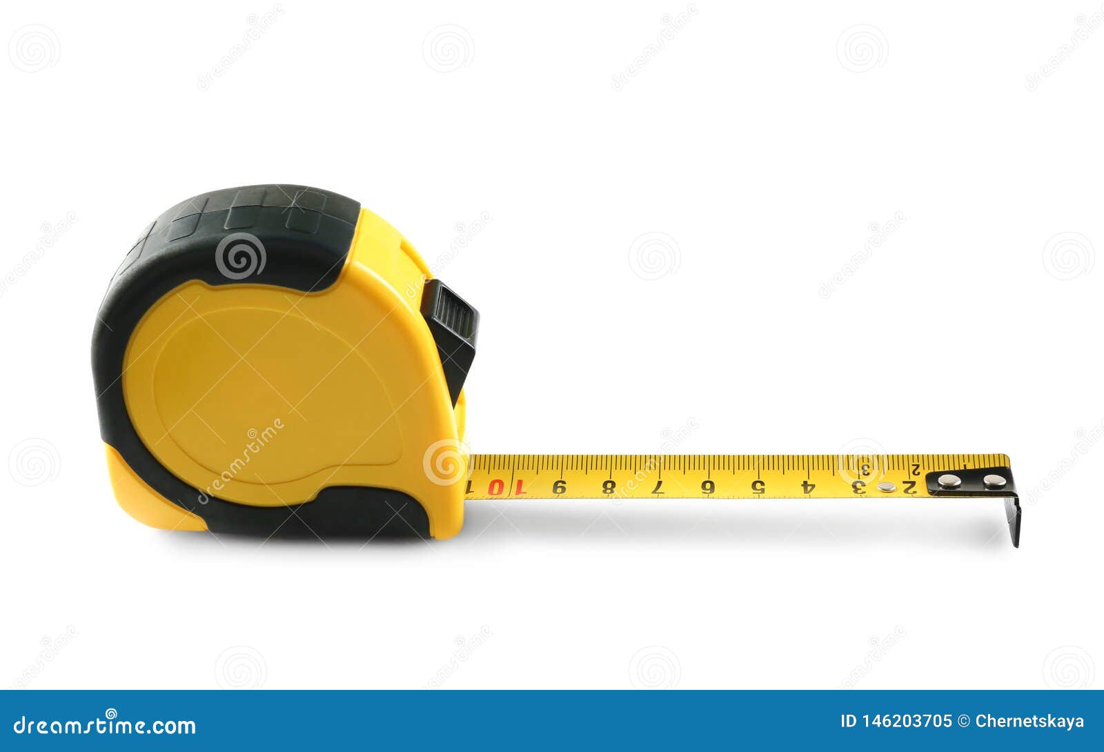 Metal Measuring Tape. Construction Tool Stock Image - Image of black ...