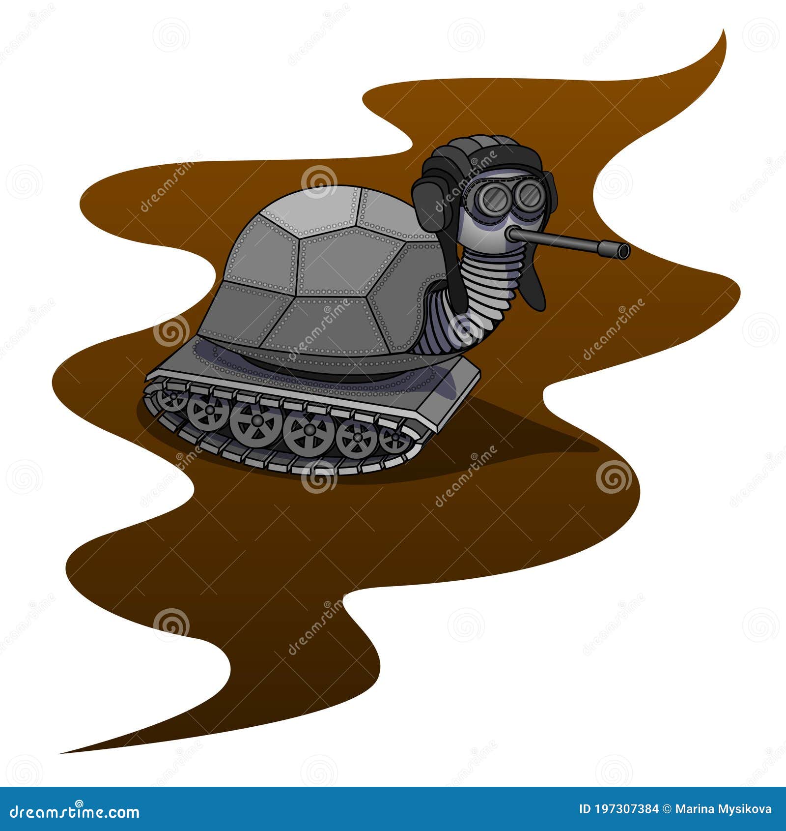 Metal mechanical turtle stock vector. Illustration of exotic - 197307384