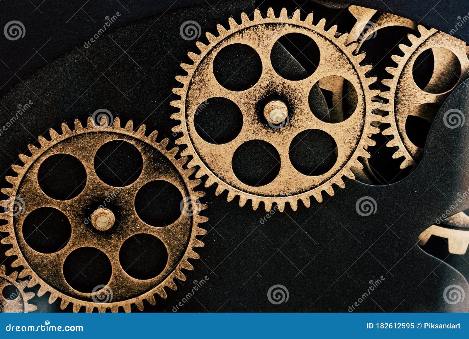 Metal mechanism of a clock stock image. Image of time - 182612595