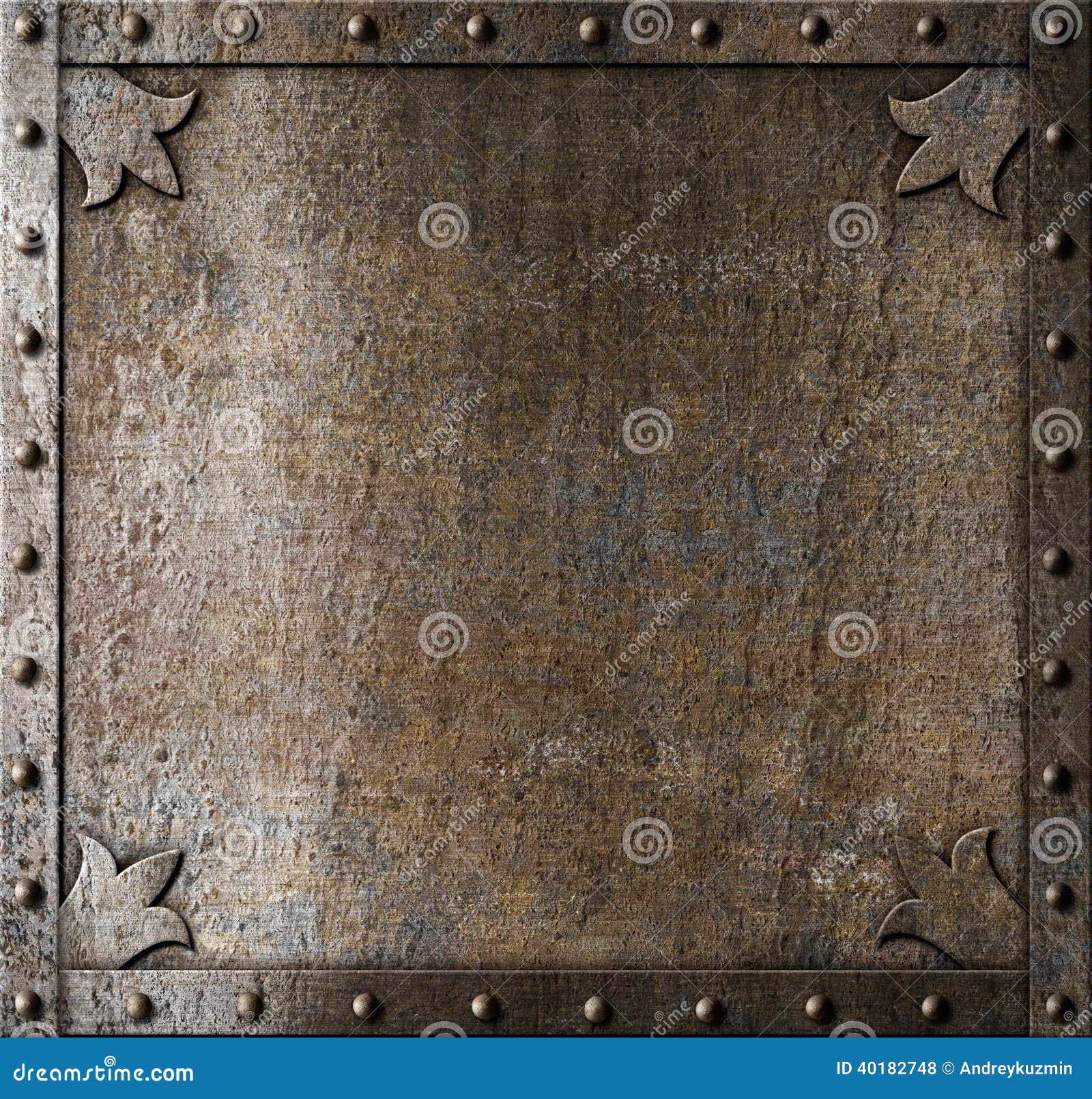 Metal Medieval Door Background Stock Photo - Image of ancient, brown ...