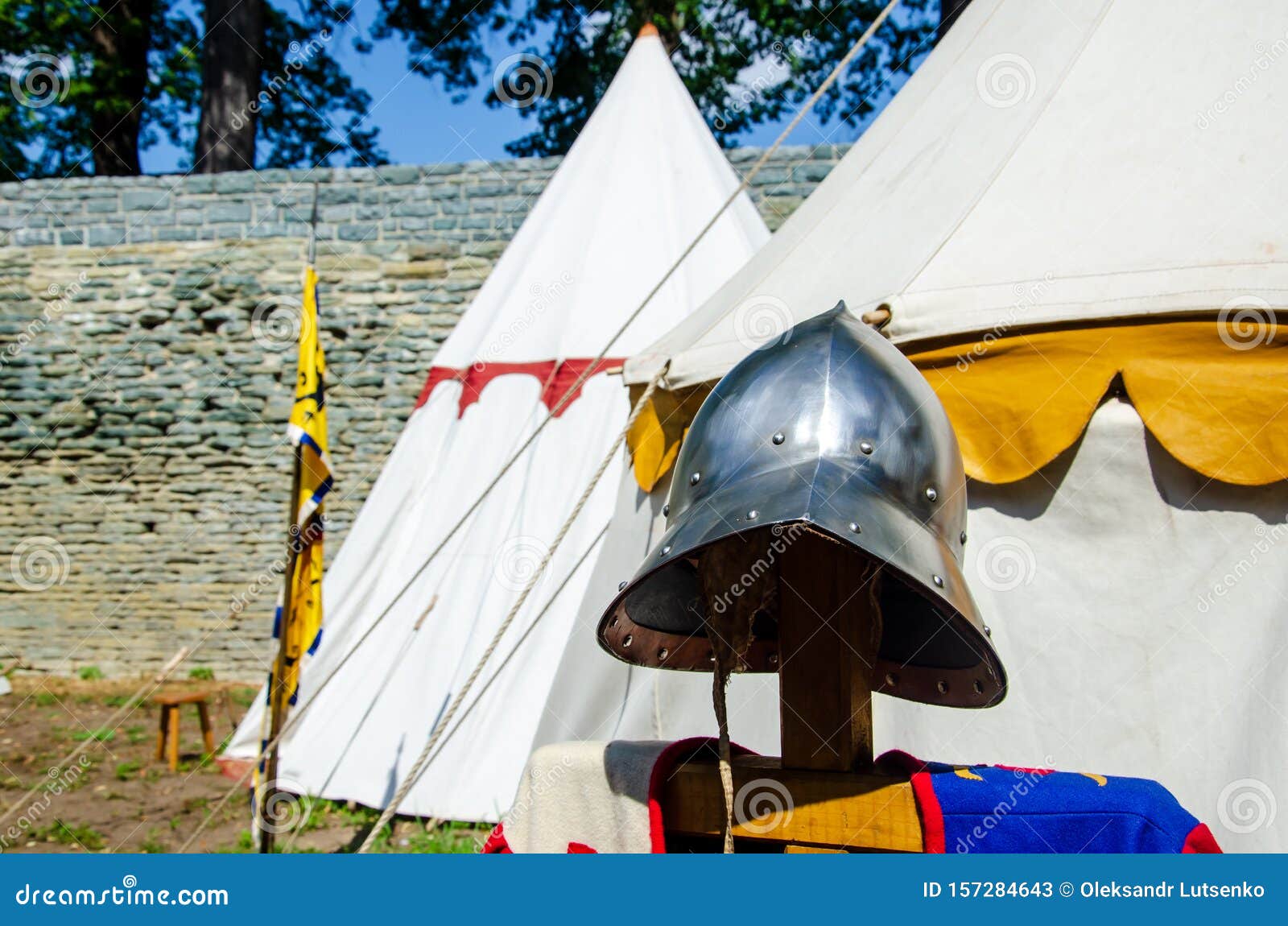 Metal Medieval Knight Armor Parts Stock Image - Image of battle ...