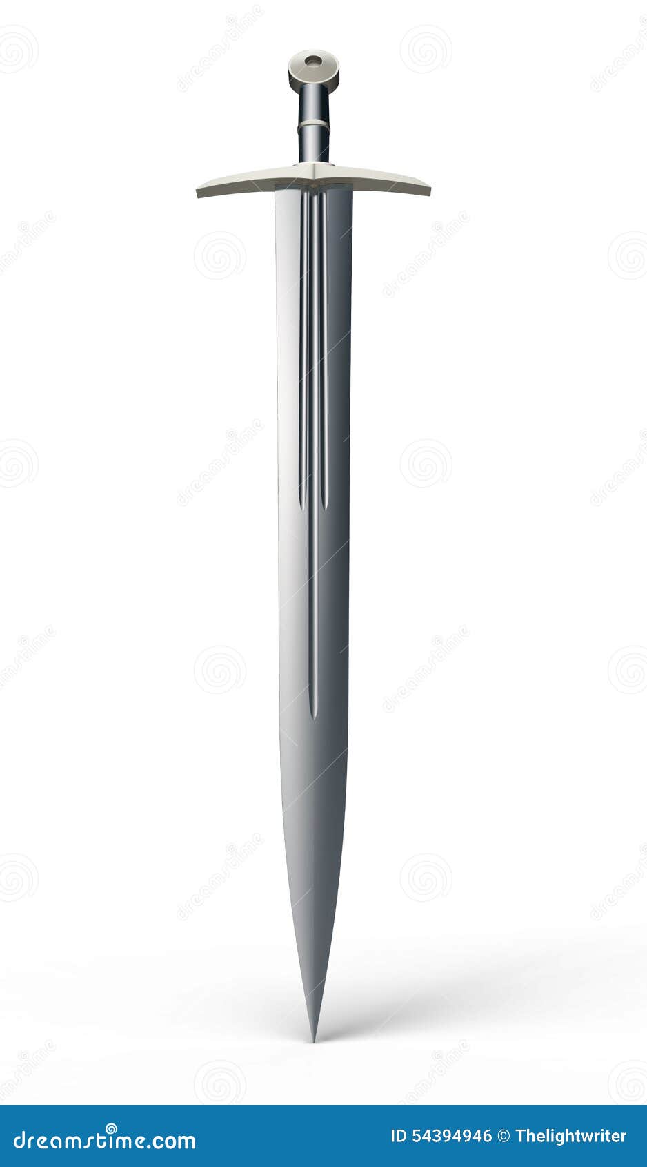 Metal Medieval Sword Isolated on a White Background Stock Illustration ...