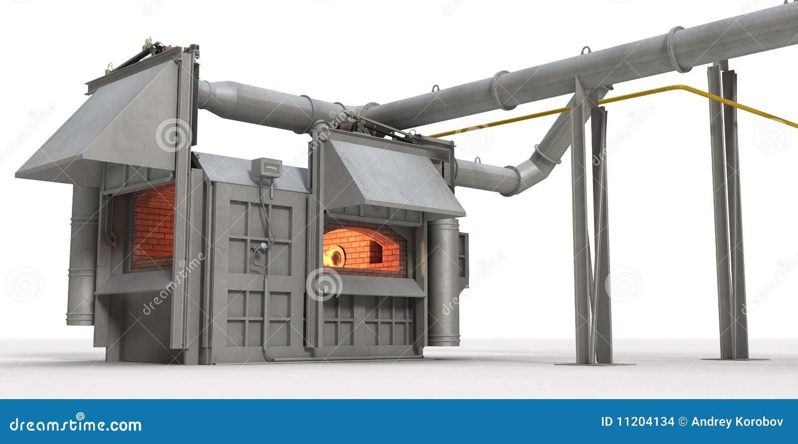 Metal Melting Furnace On White Background Royalty-Free Stock Image ...