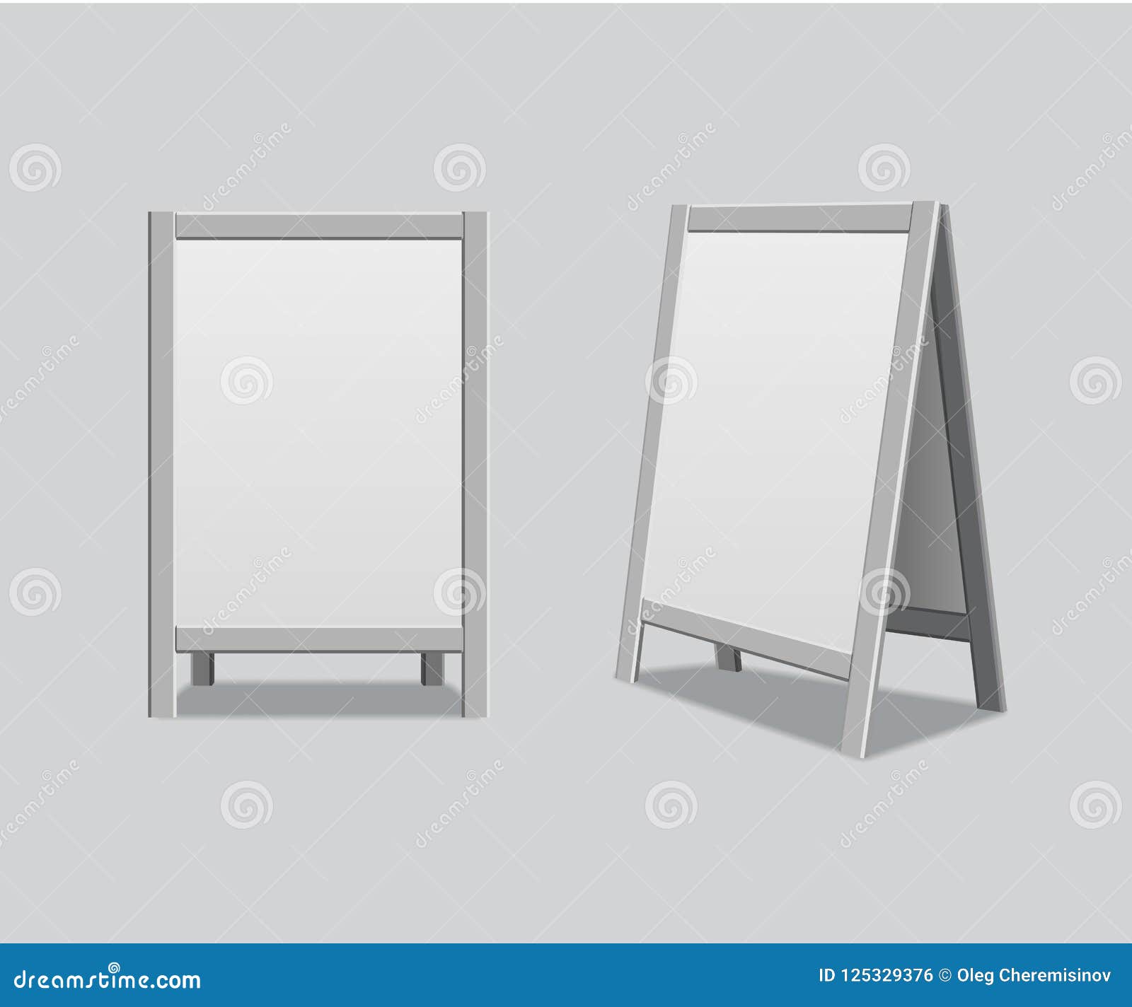 Metal Menu Announcement Board. Vector Advertising Elements. Stock ...