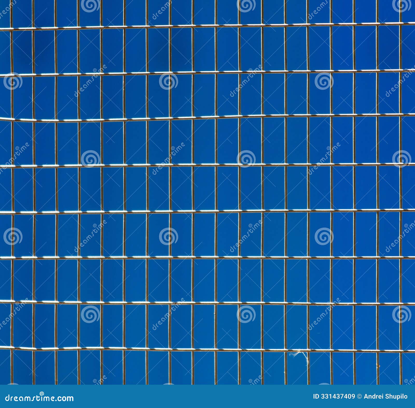 Metal Mesh on a Blue Background. Texture Stock Image - Image of ...