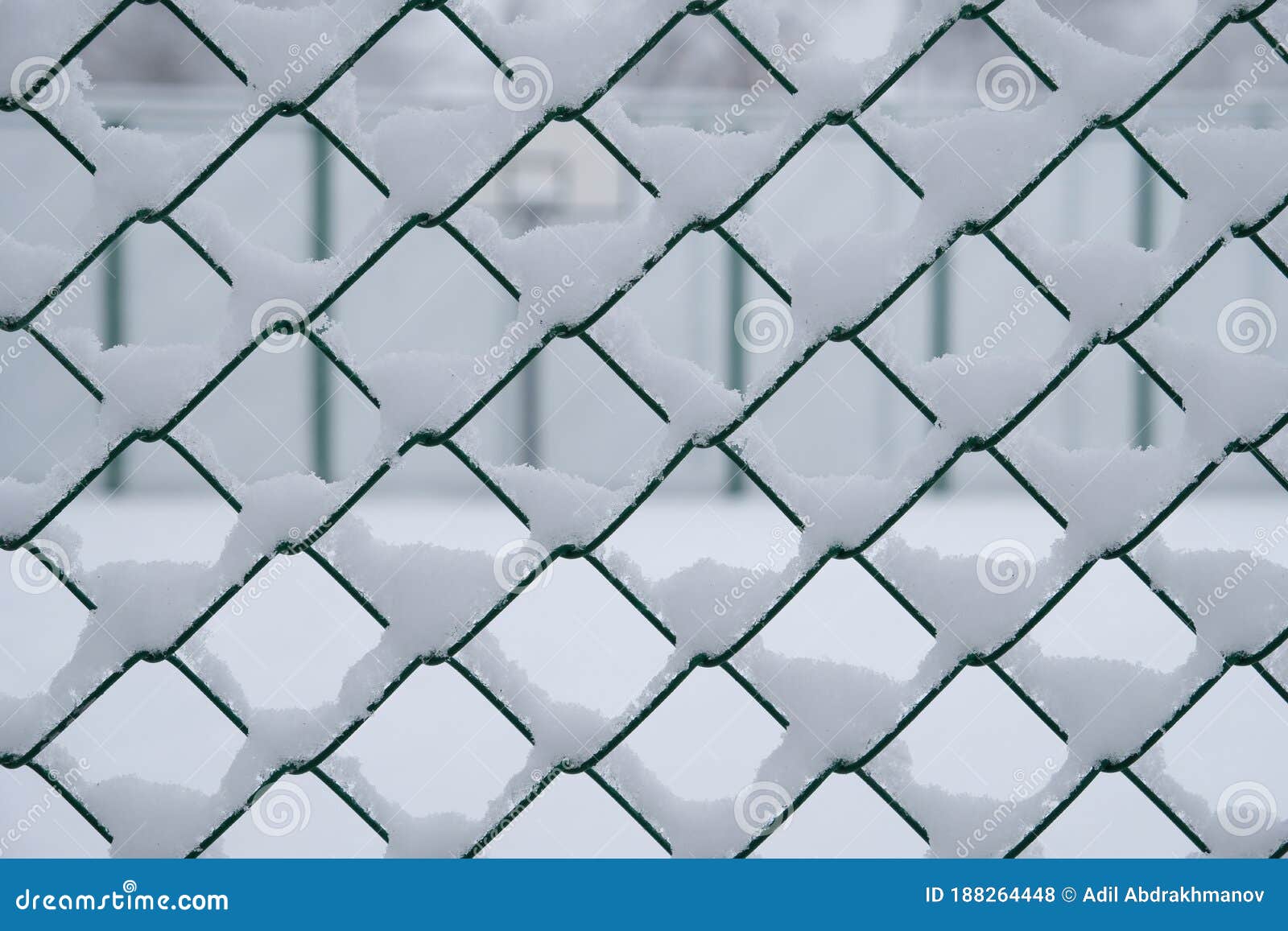 Metallic Grid with Snow Background Stock Photo - Image of frost, snow ...