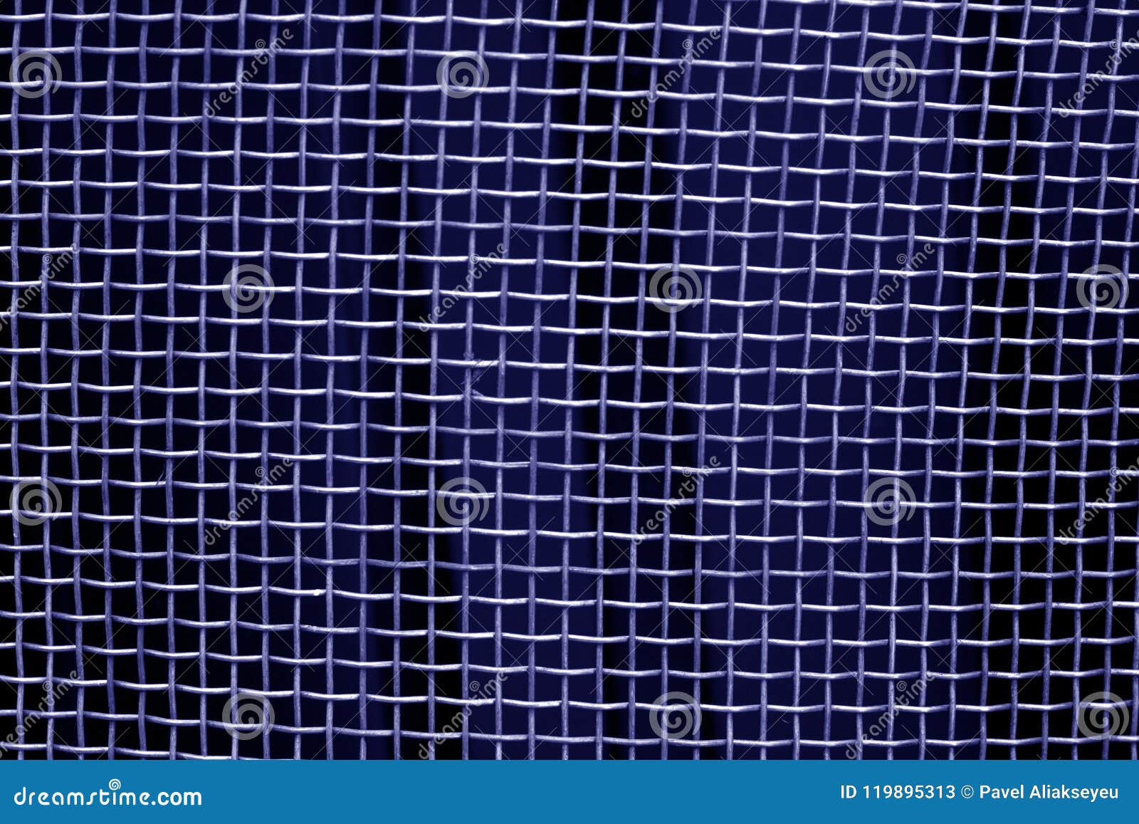 Metal Mesh Grid Pattern in Blue Tone. Stock Image - Image of fence ...