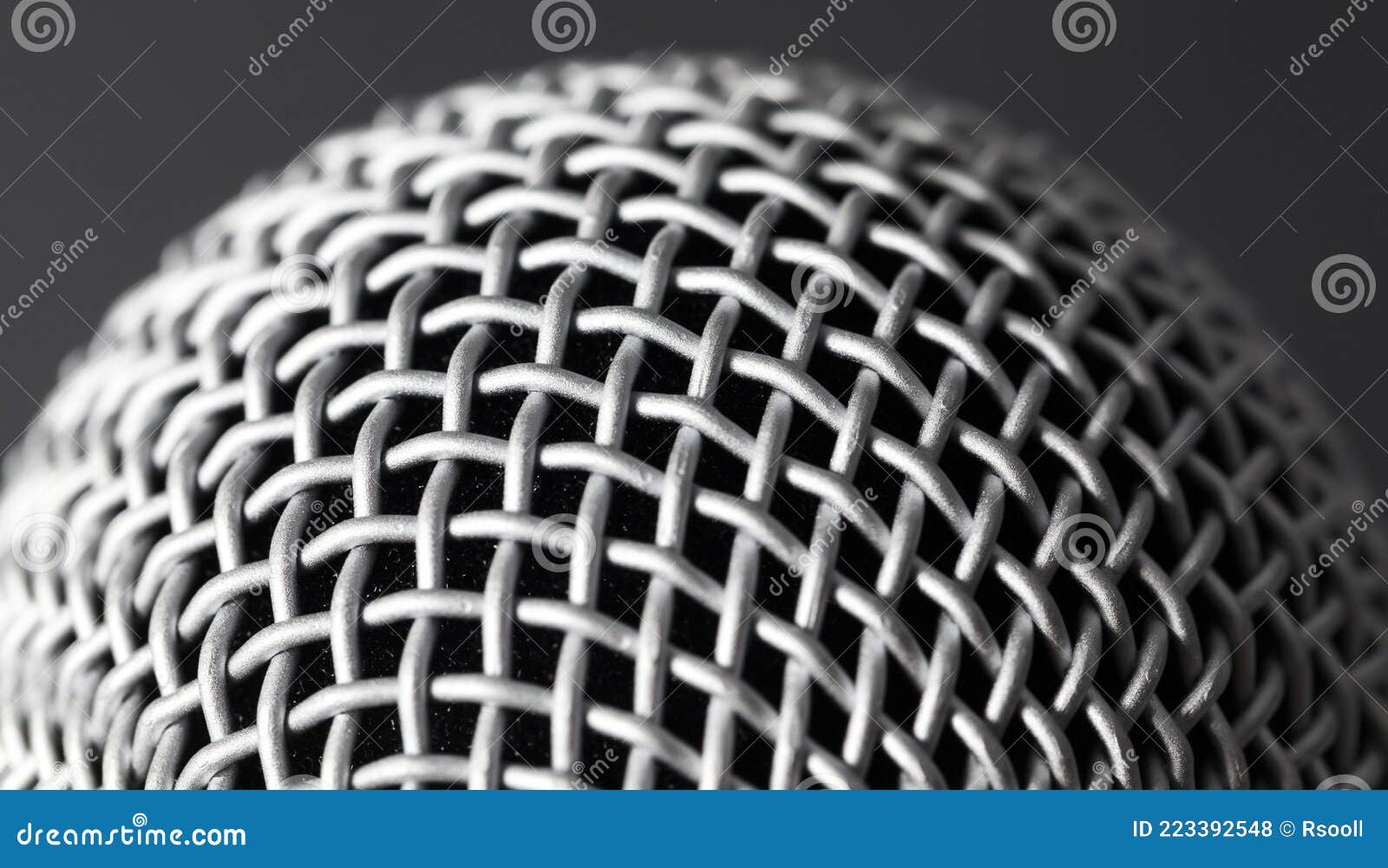 Metal mesh microphone stock photo. Image of details - 223392548