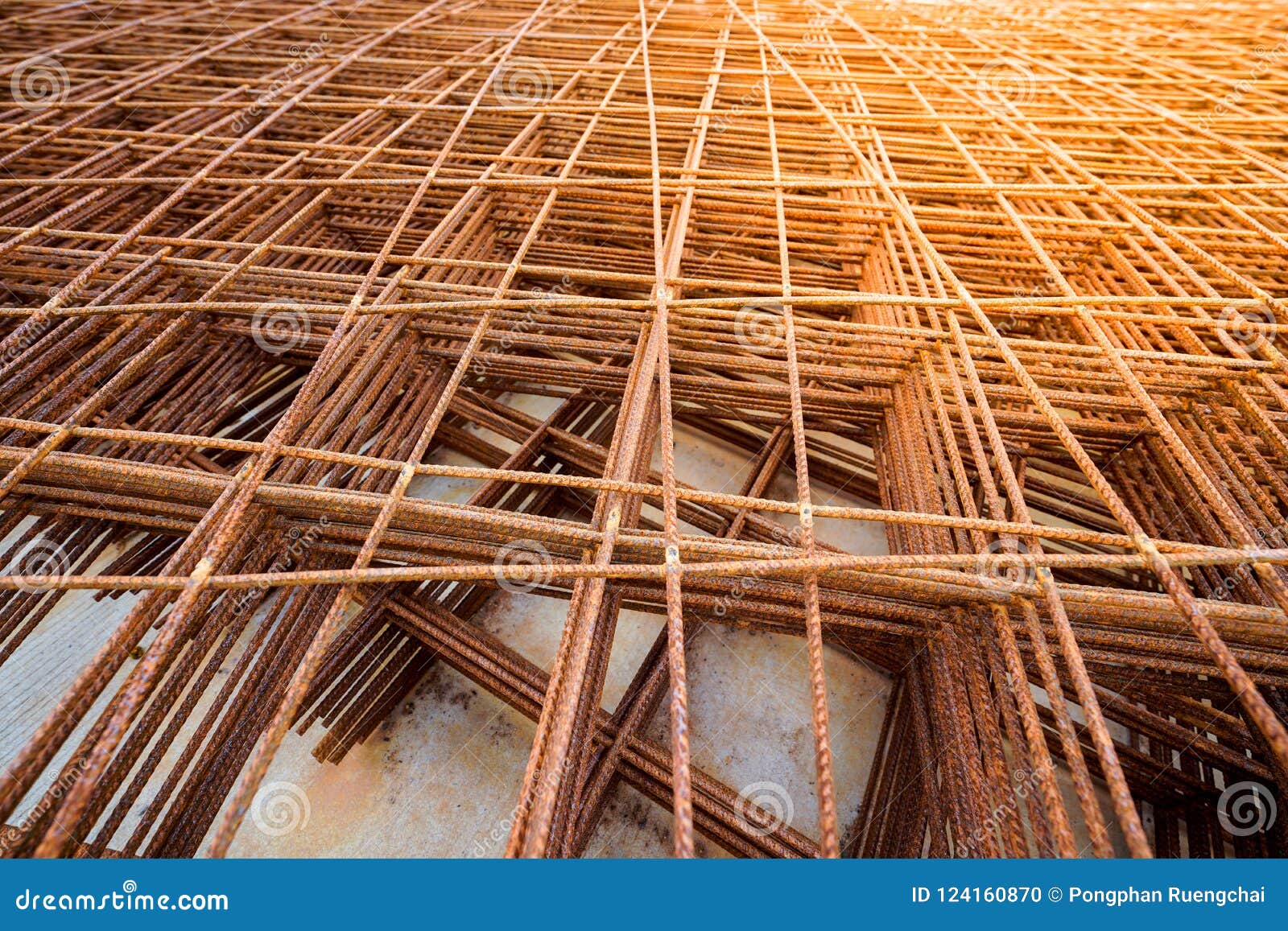 Metal Mesh with Rusty Iron Bar Stock Photo - Image of structure ...