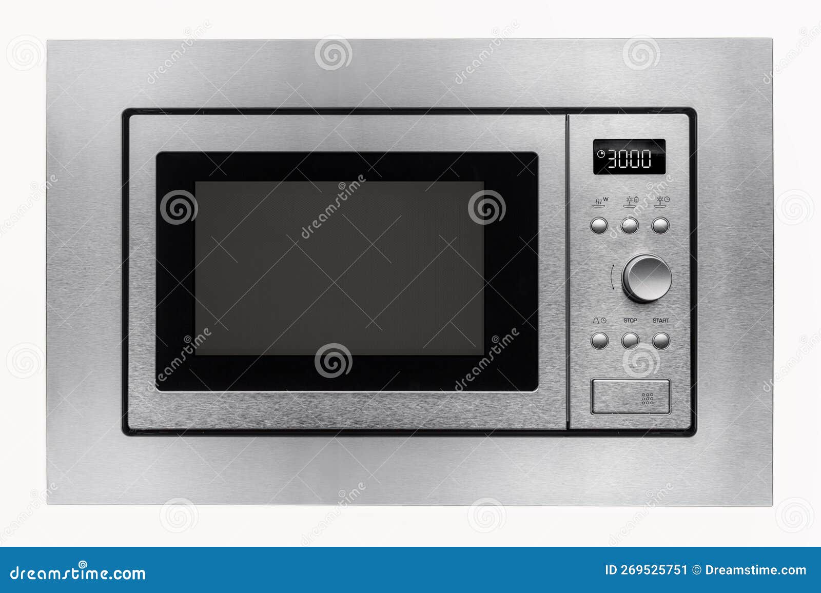 Metal Microwave Oven, with Buttons and an Electronic Panel Stock Image ...