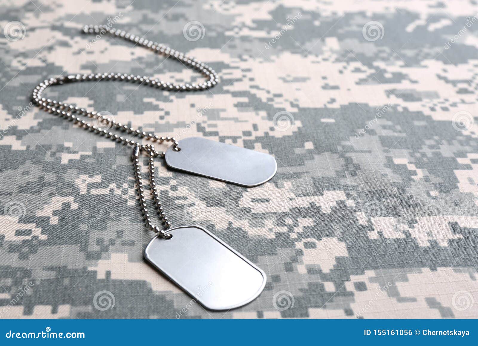 Metal Military ID Tags On Camouflage Background Stock Photo - Image of ...