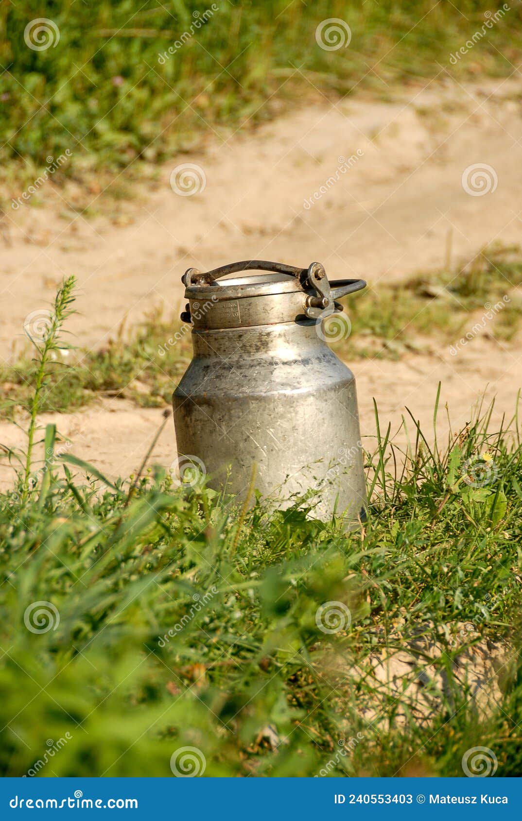 Metal Milk Canister, Milk Container Stock Image - Image of farmer ...