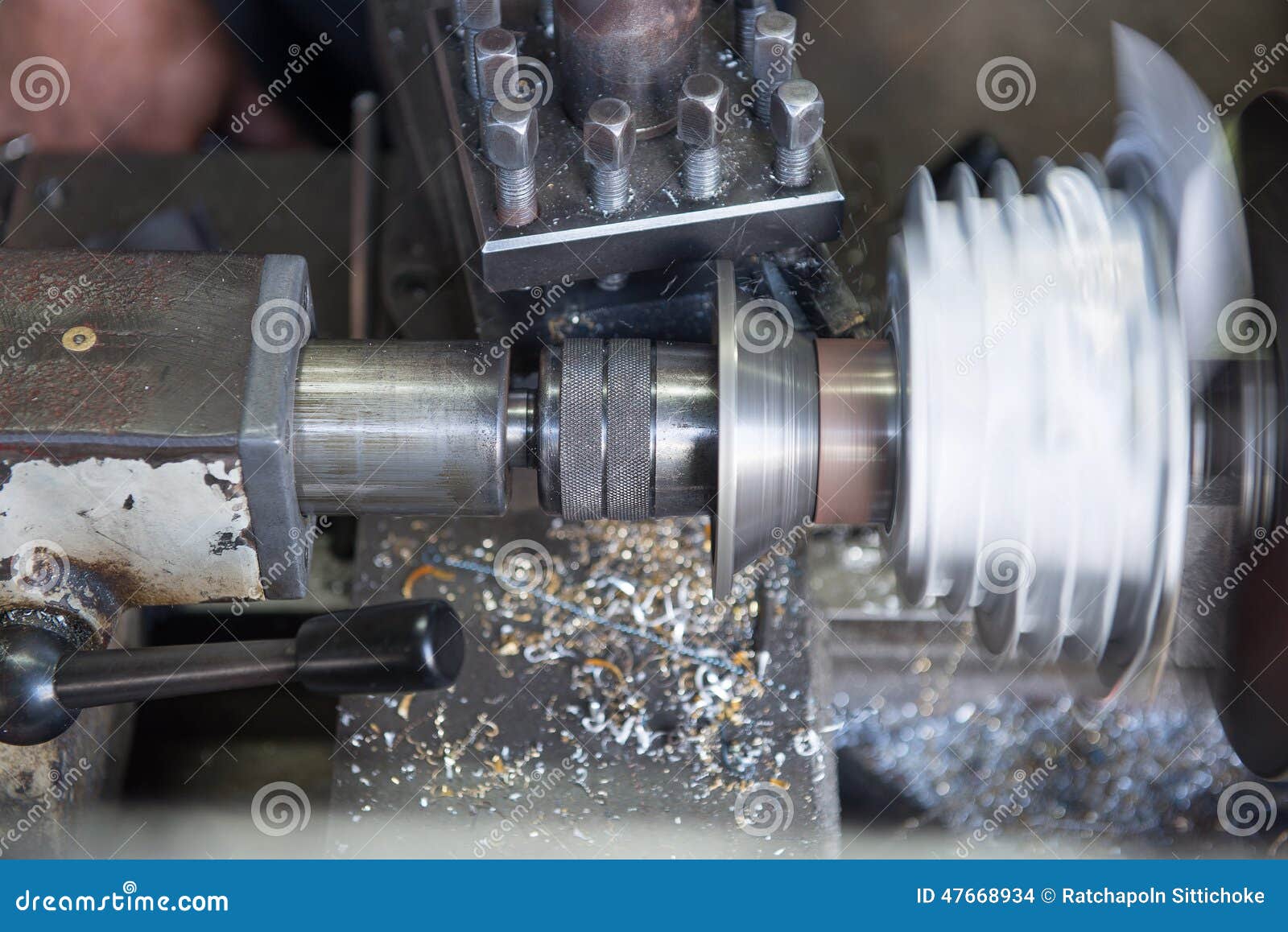 Metal milling machine stock photo. Image of removing - 47668934