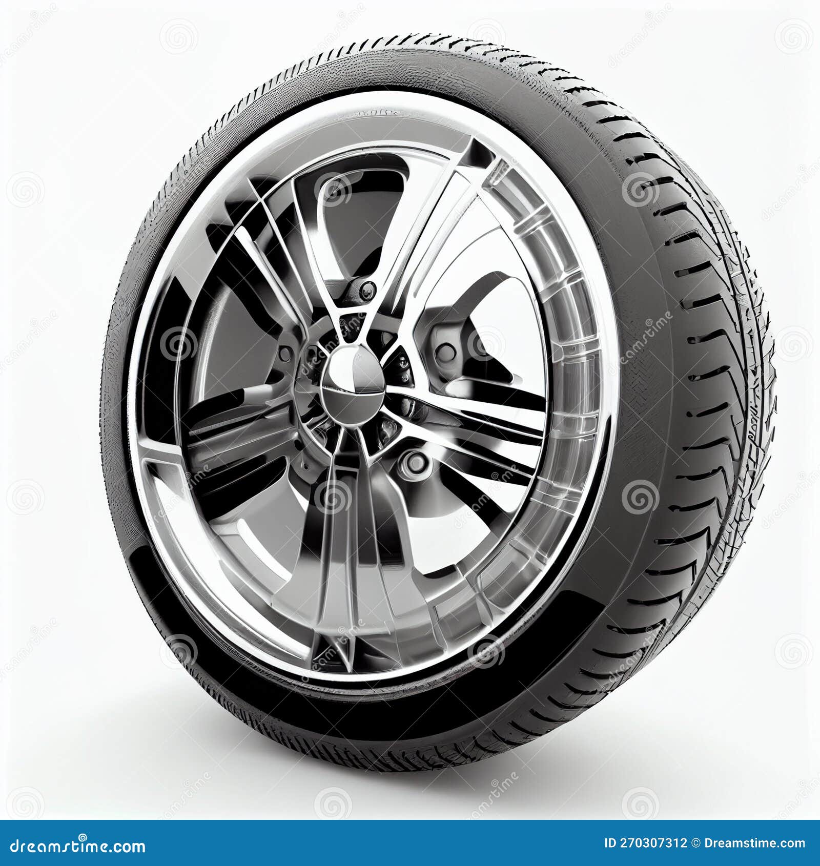 Metal modern car wheel stock illustration. Illustration of parked ...