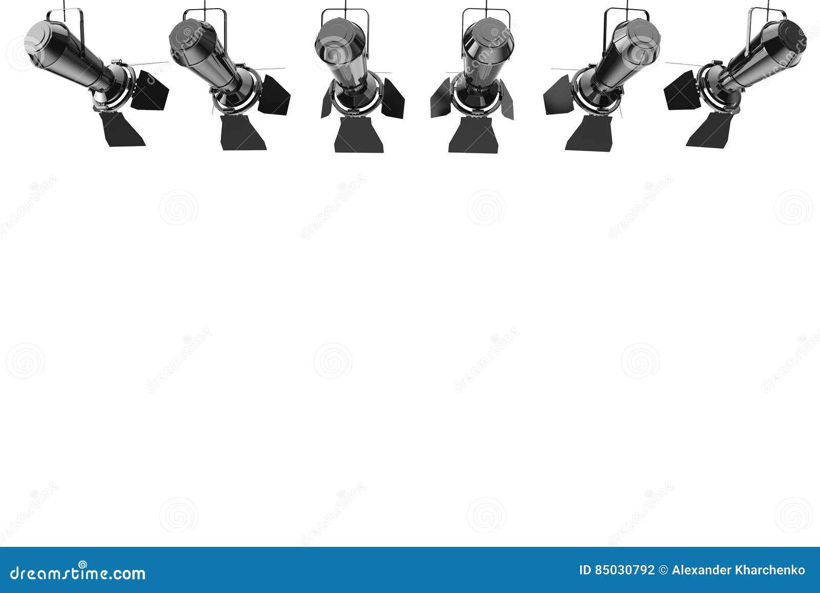 Modern Stage With Dramatic Lighting And White Columns In A Dark ...