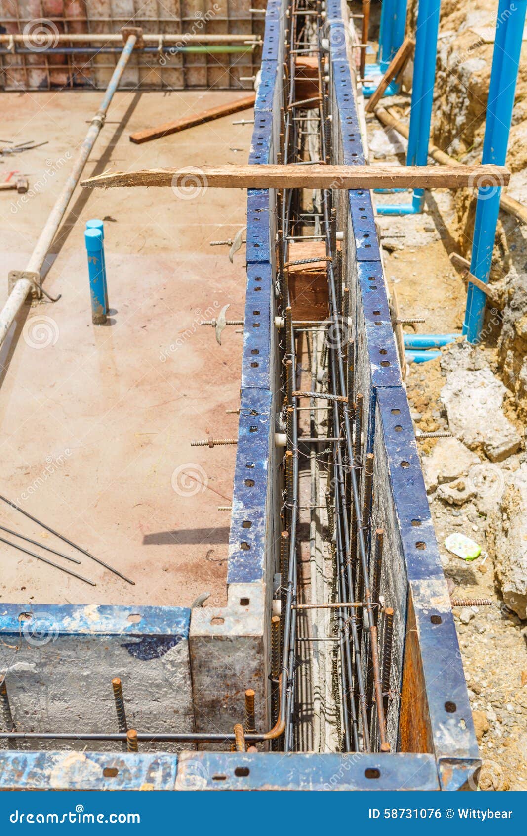 Metal Mold for Cement Construction Stock Photo - Image of concrete ...