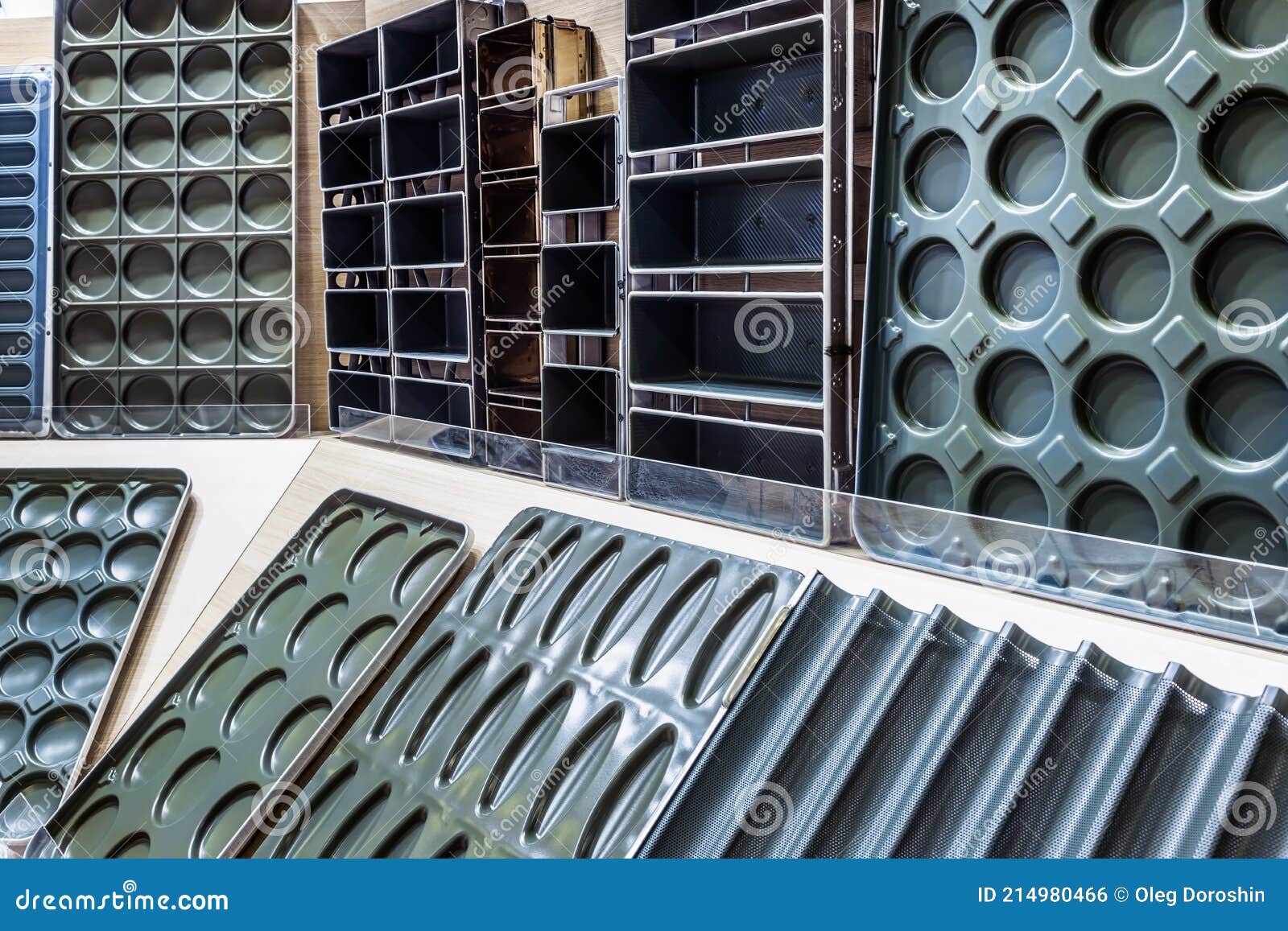 Metal Molds for Baking Bread and Confectionery Products at a Bakery ...