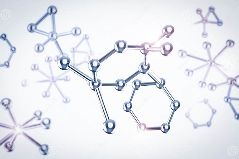 Metal molecule structure stock illustration. Illustration of circular ...