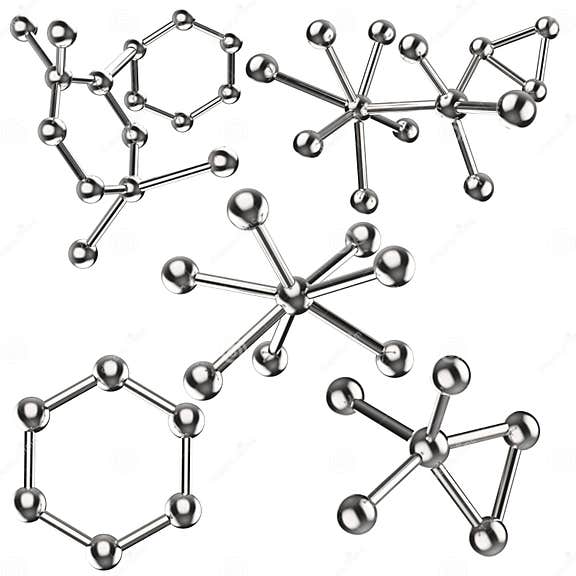 Metal molecule structure stock illustration. Illustration of biology ...