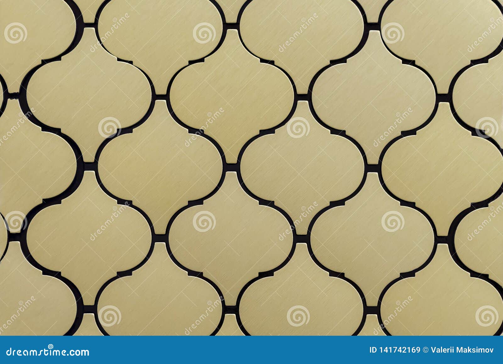 Metal Mosaic Tiles with Patterns in a Modern Interior Stock Image ...