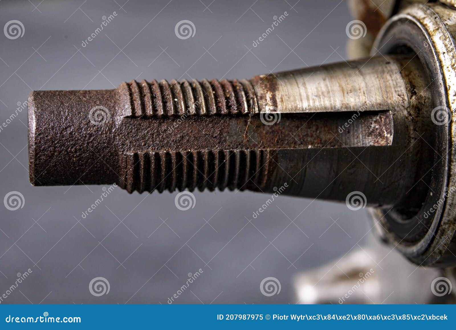 Metal Motor Shaft with Space for a Spigot. Location of the Electrical ...