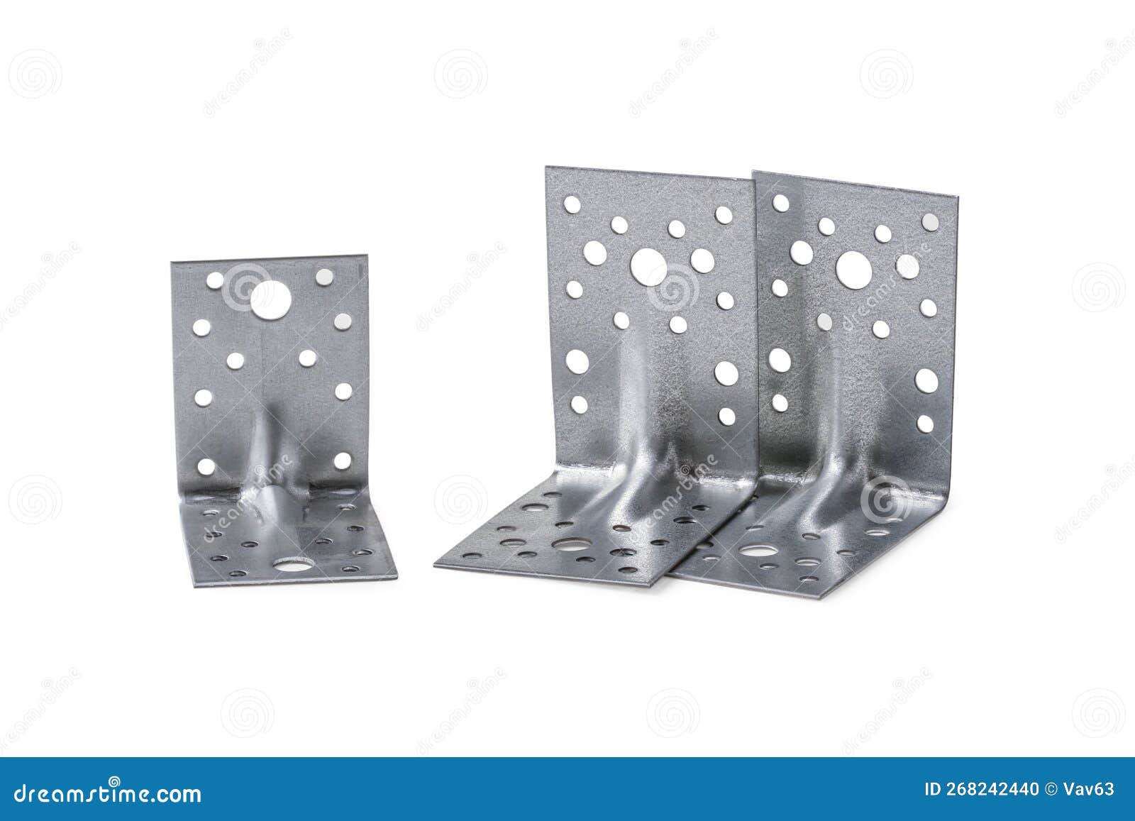 Metal mounting brackets stock photo. Image of hardware - 268242440