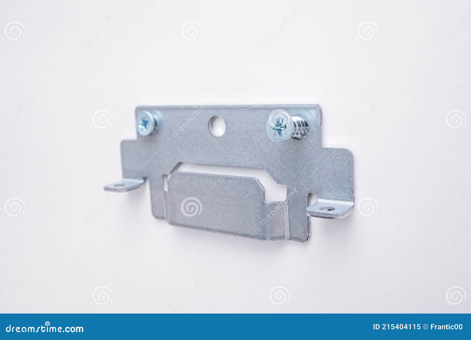 Metal Mounting Pad with Self Tapping Screws Stock Image - Image of ...