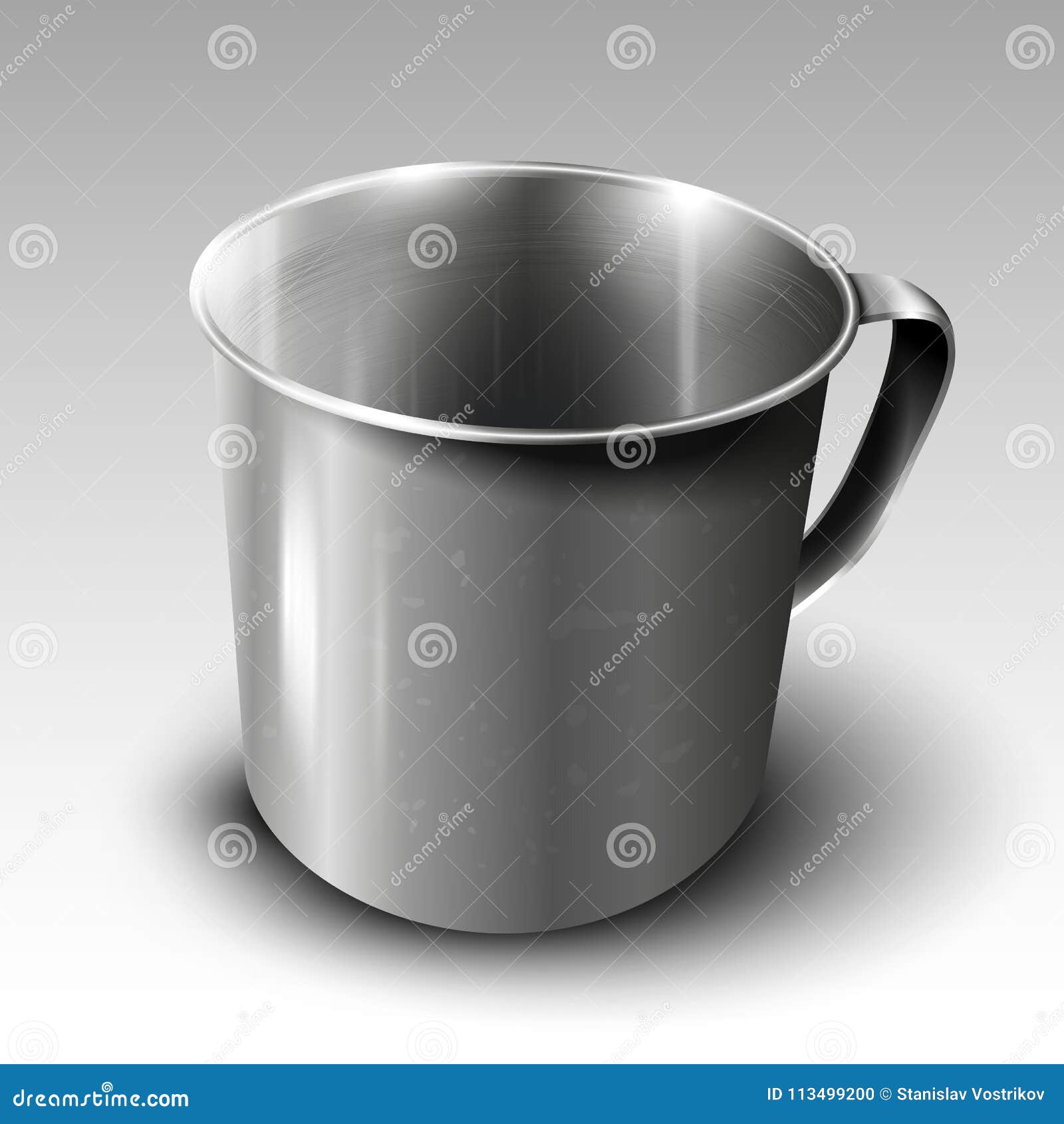 Metal Mug - Vector EPS 10 Illustration Stock Vector - Illustration of ...