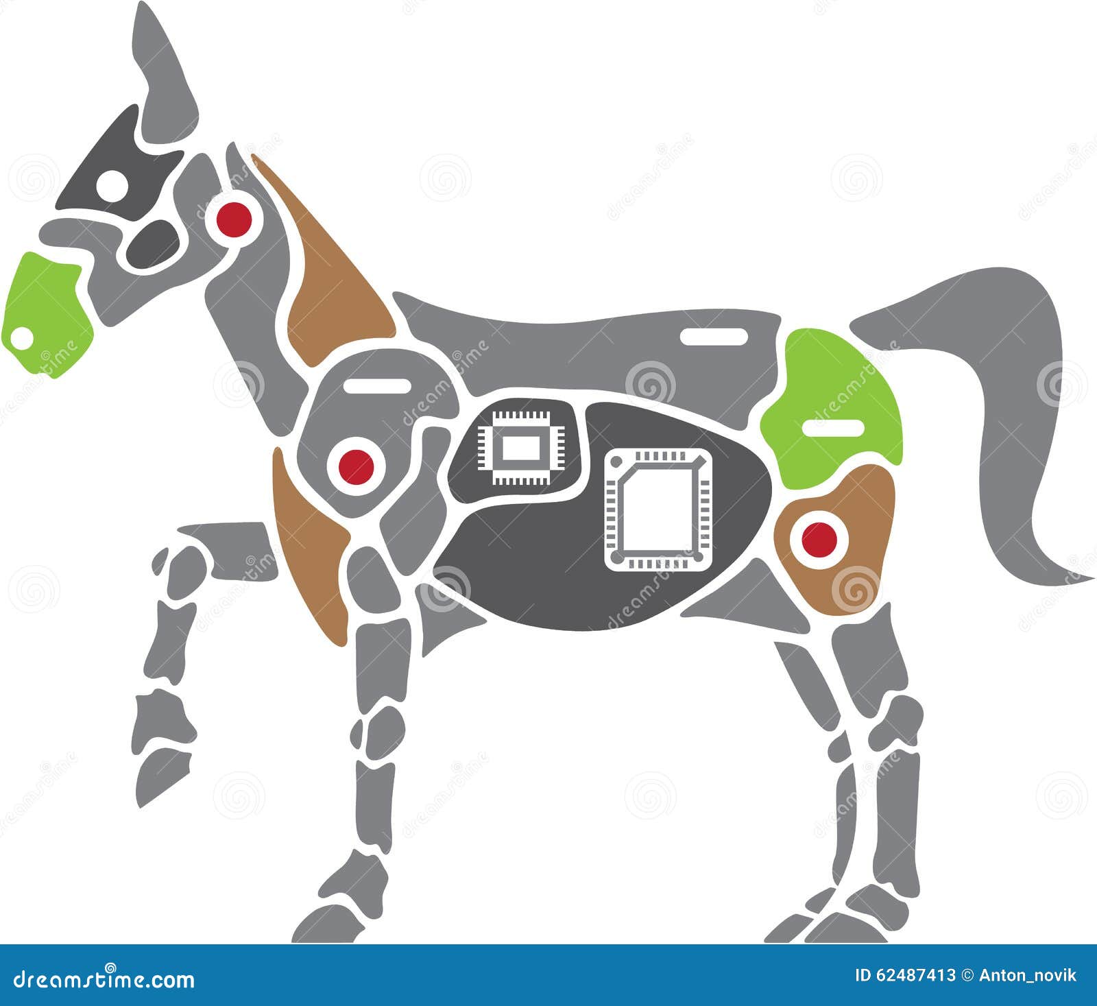 Mule Vector Eps Illustration By Crafteroks | CartoonDealer.com #146404597
