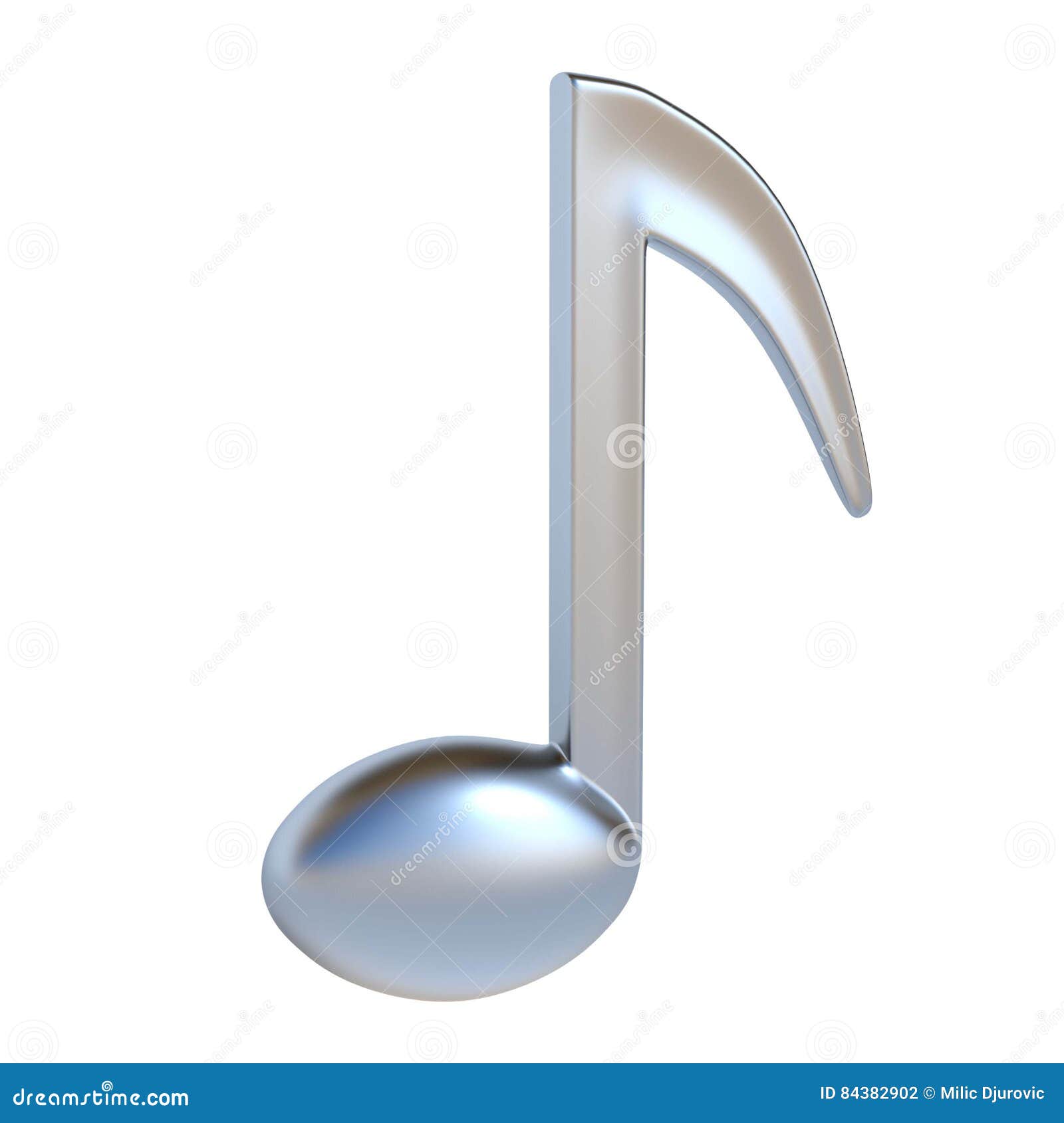 Metal music note 3D stock illustration. Illustration of background ...