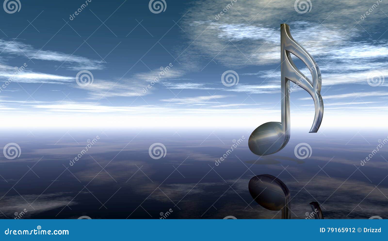 Metal music note stock illustration. Illustration of clouds - 79165912