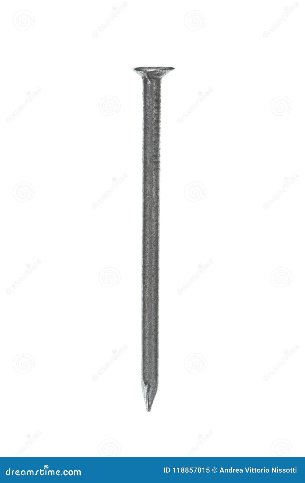 Metal Nail Isolated On White Background With Clipping Path Stock Image ...