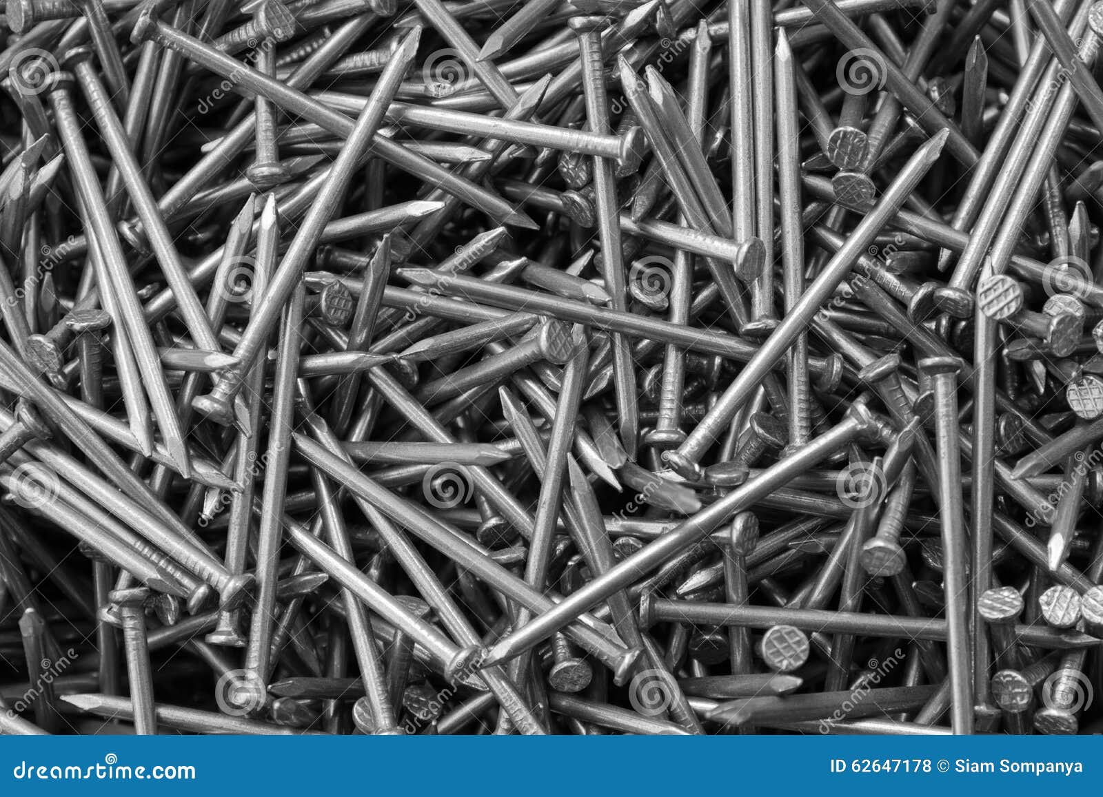 Metal nail stock photo. Image of abstract, macro, design - 62647178