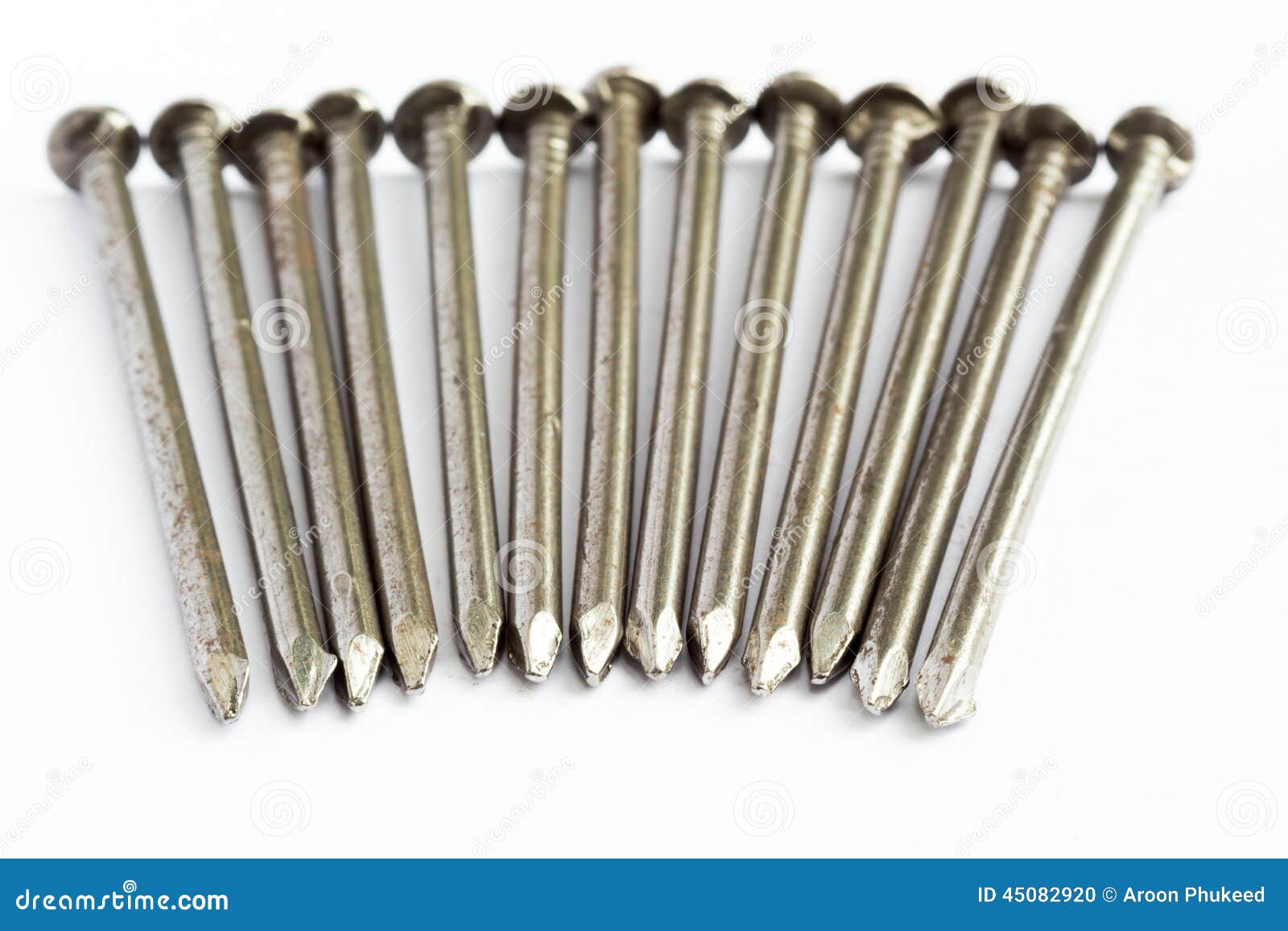 Metal nail stock photo. Image of shiny, isolated, construction - 45082920