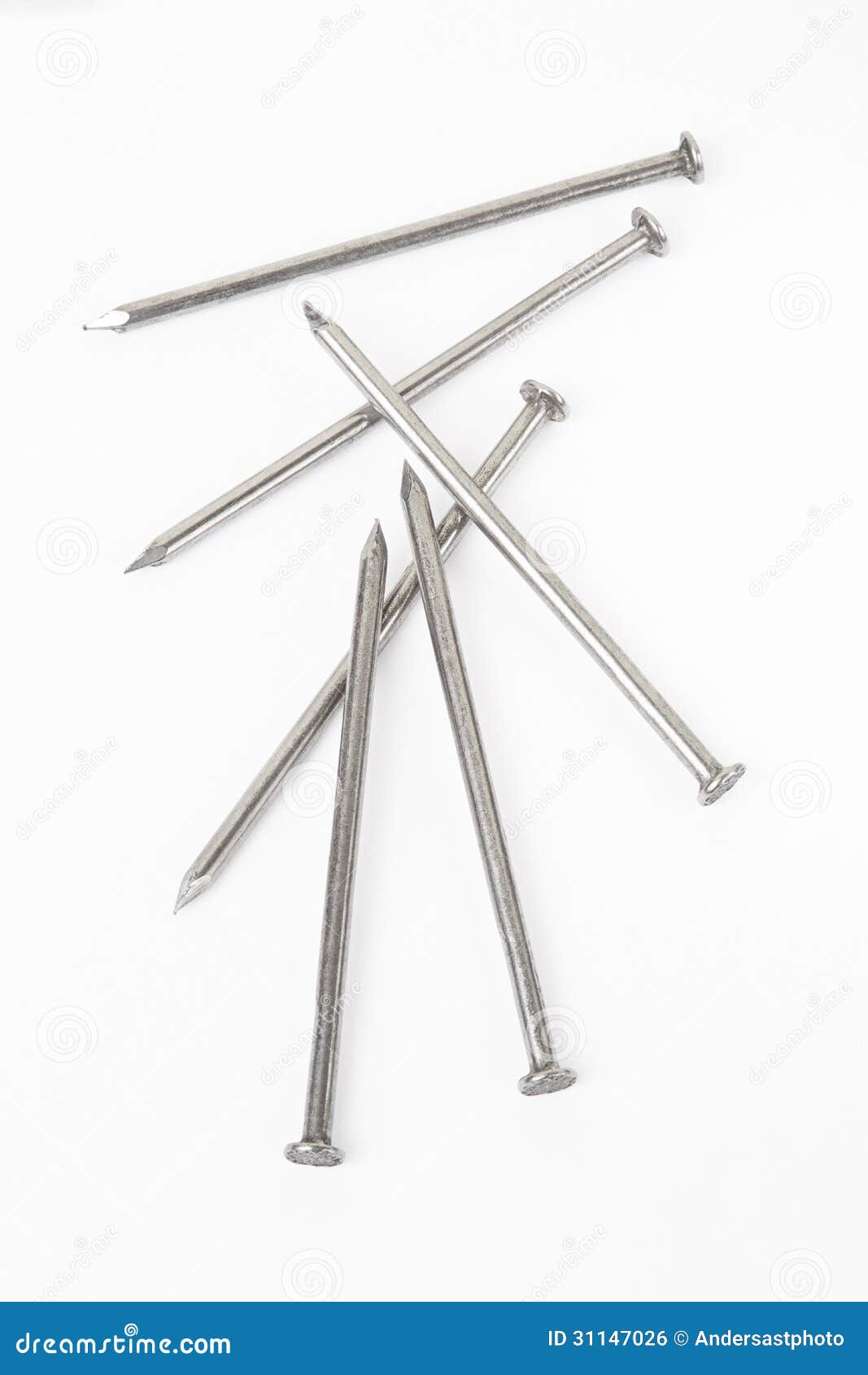 Metal nails group stock photo. Image of steel, macro - 31147026