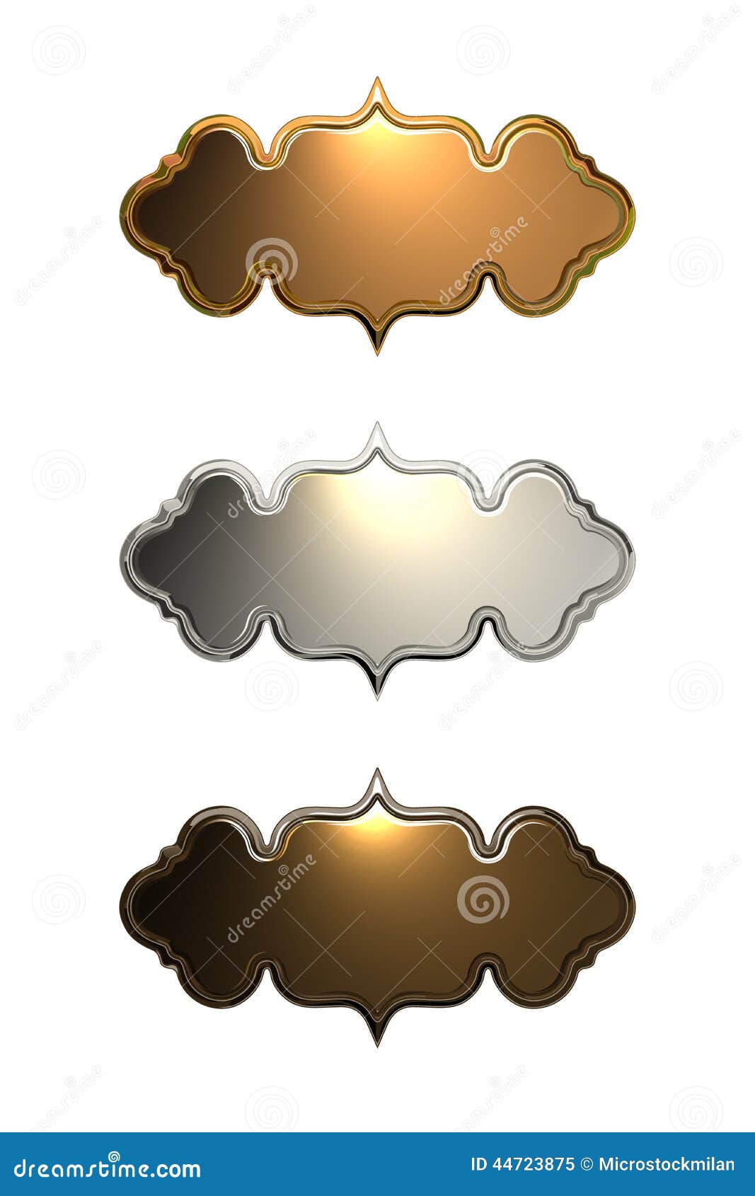 Metal Nameplates stock vector. Illustration of abstract - 44723875