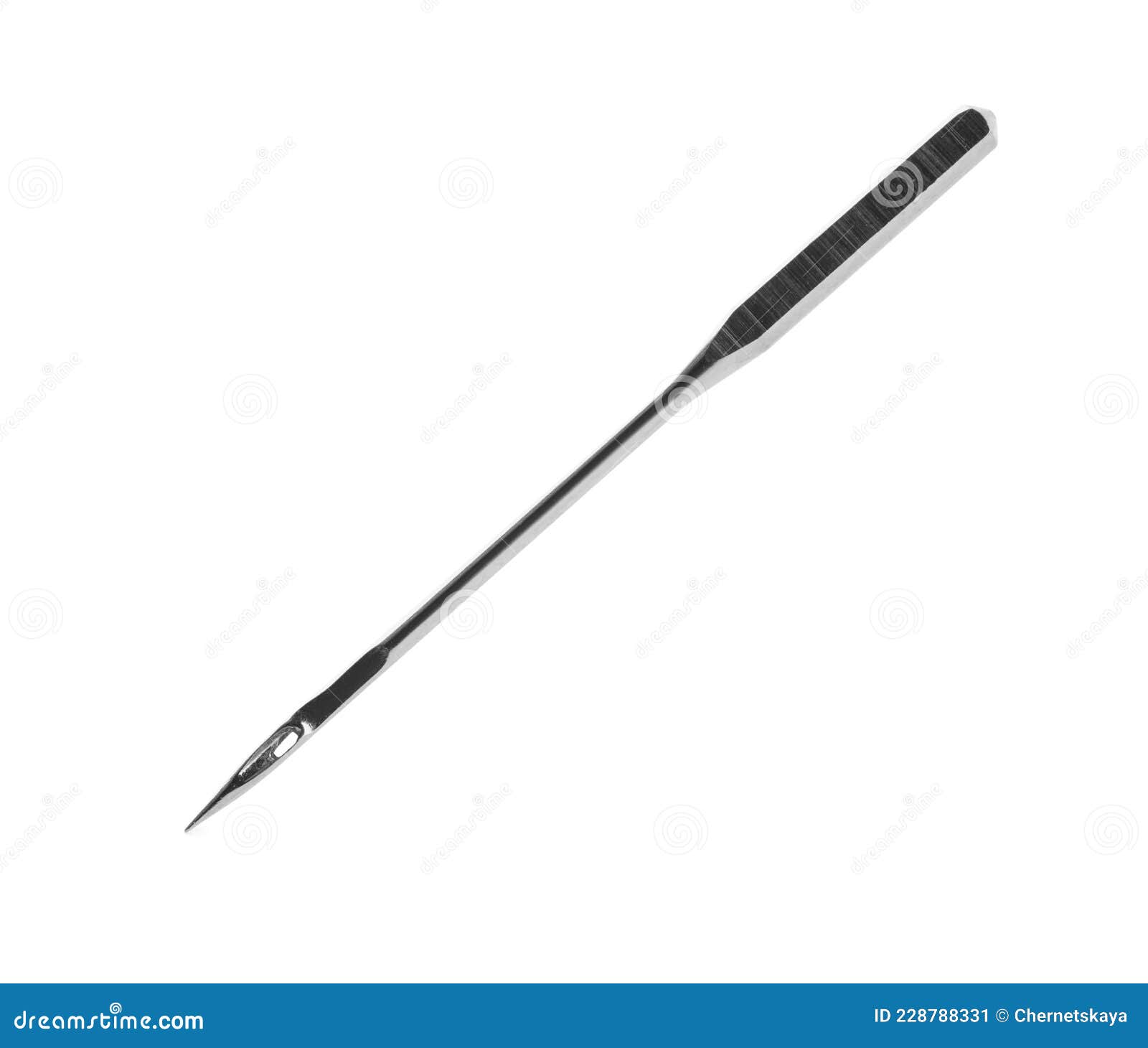 Metal Needle for Sewing Machine on White Background Stock Image - Image ...
