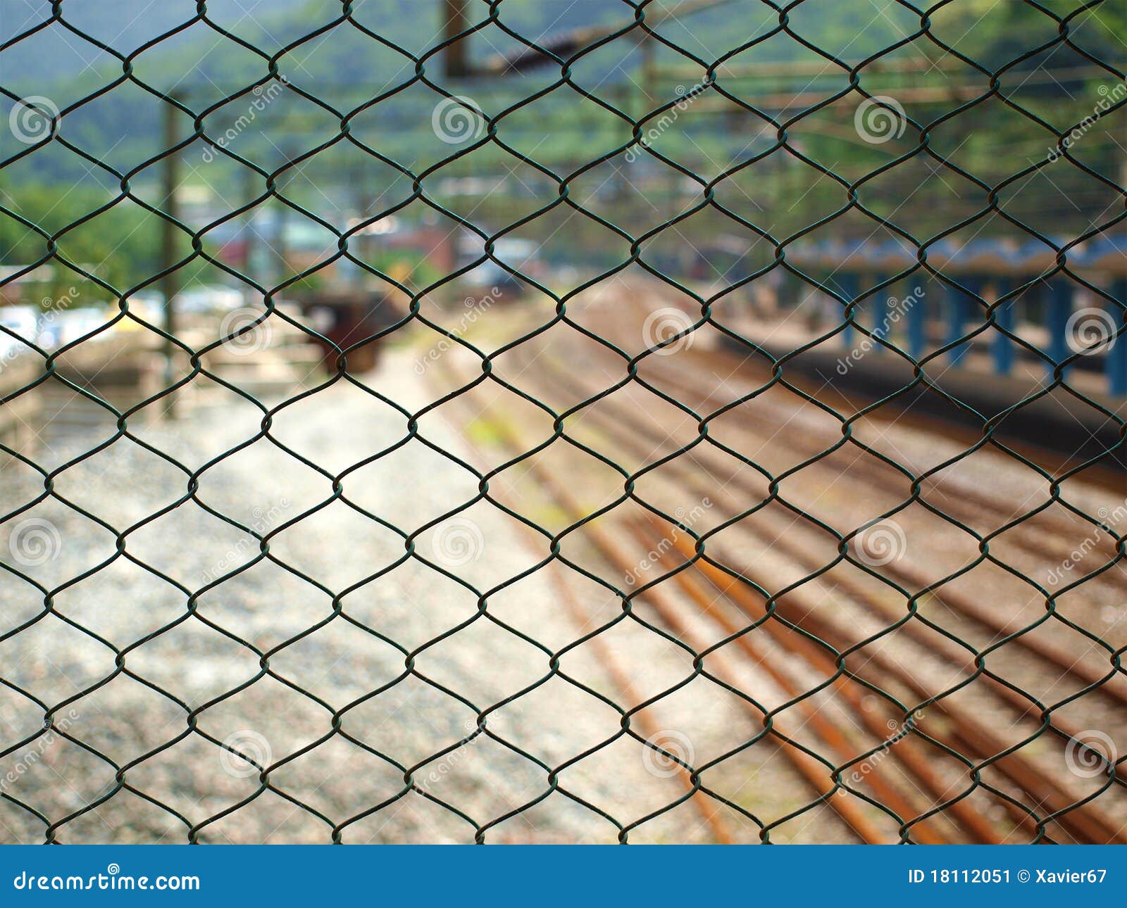 Metal net stock image. Image of rails, blue, direction - 18112051