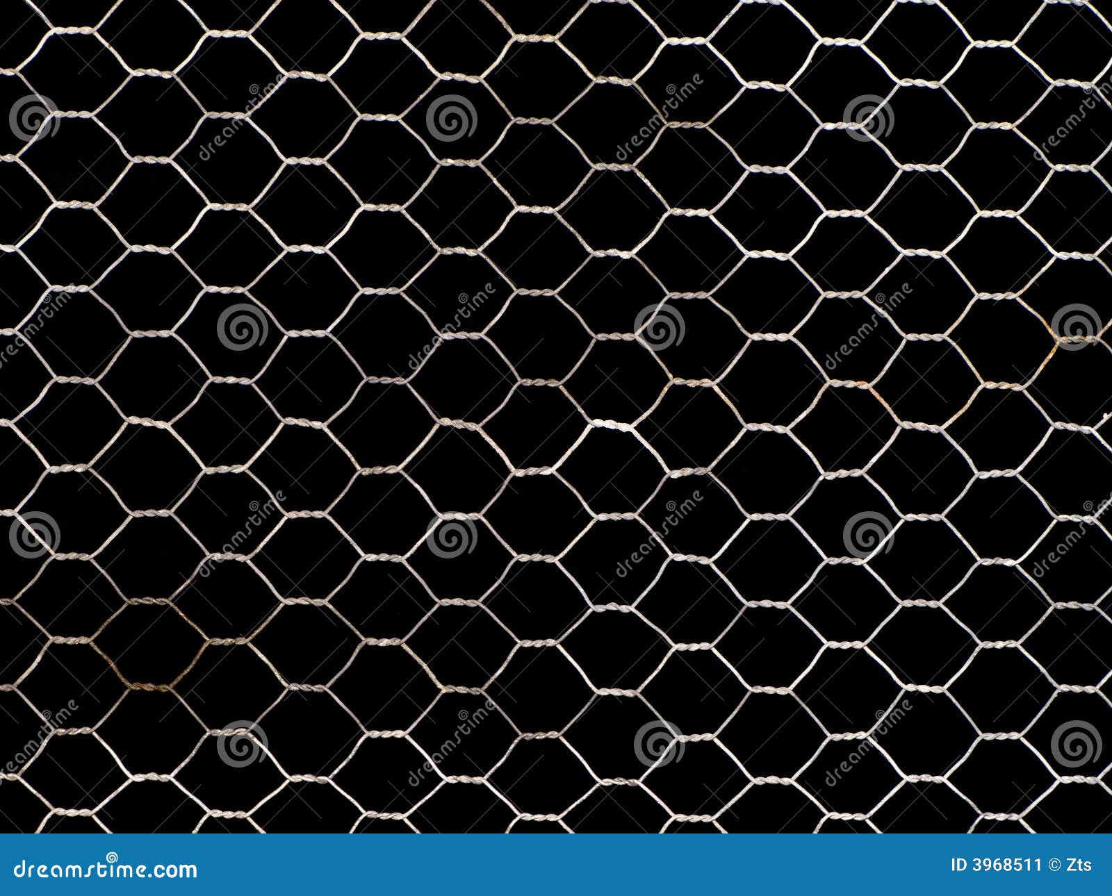 Metal Net Isolated on Black Stock Image - Image of hexagonal, rusty ...