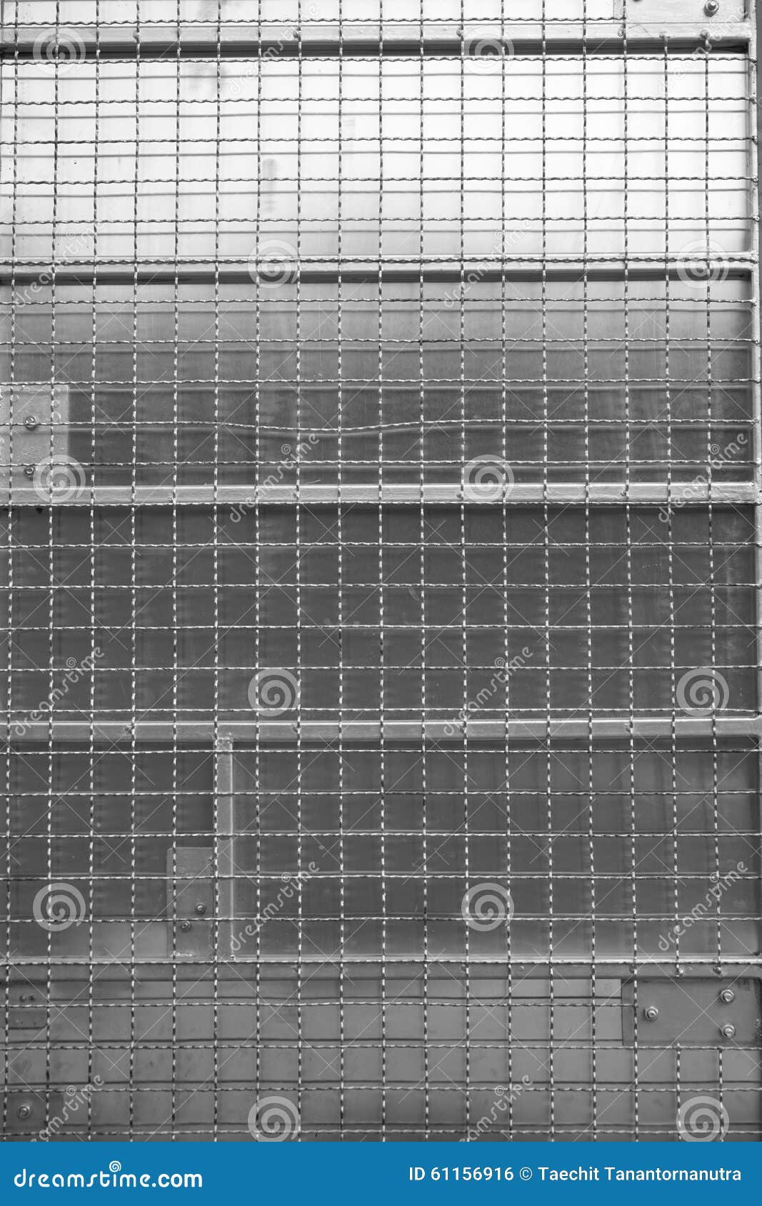 Metal Net on the Metal Sheet Stock Photo - Image of security, fence ...