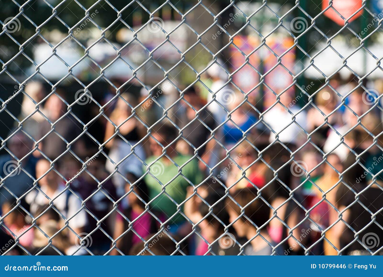 Metal netting and crowd stock photo. Image of netting - 10799446