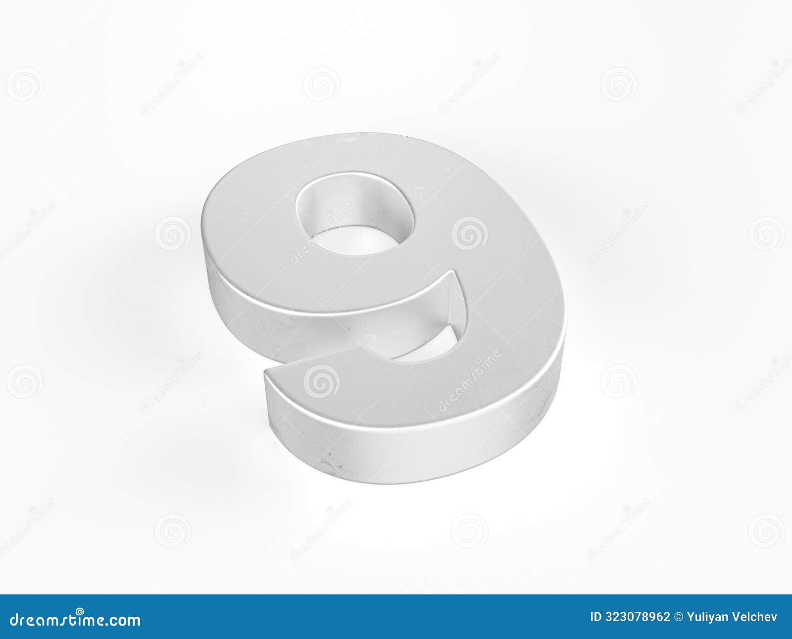 Metal Number Nine Stock Illustration | CartoonDealer.com #323078962