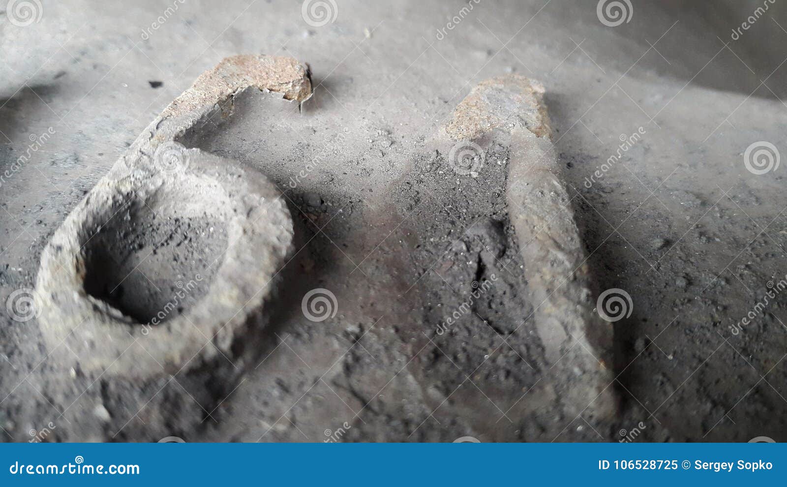 Metal Number 61. Texture of Rusty Metal in the Form of Figures 61 ...