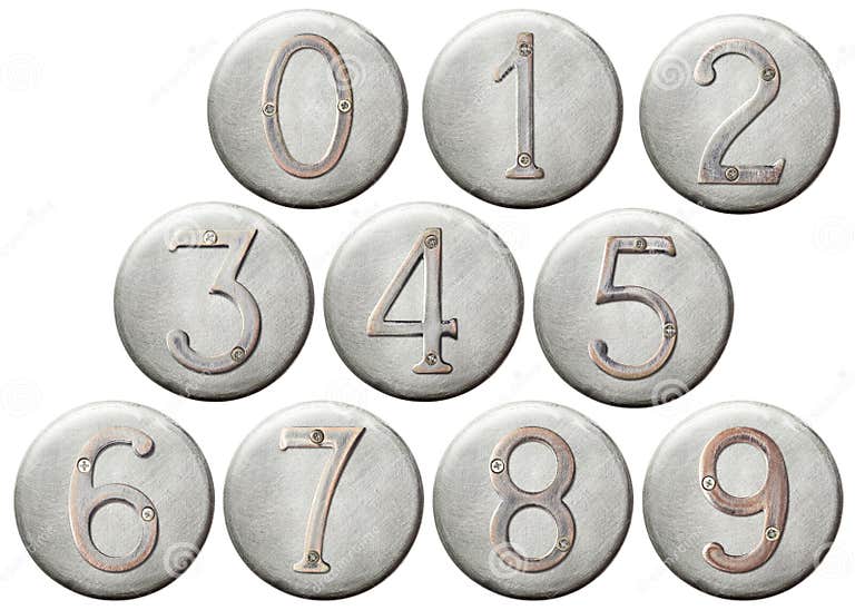 Metal numbers stock image. Image of detail, figure, element - 23448405