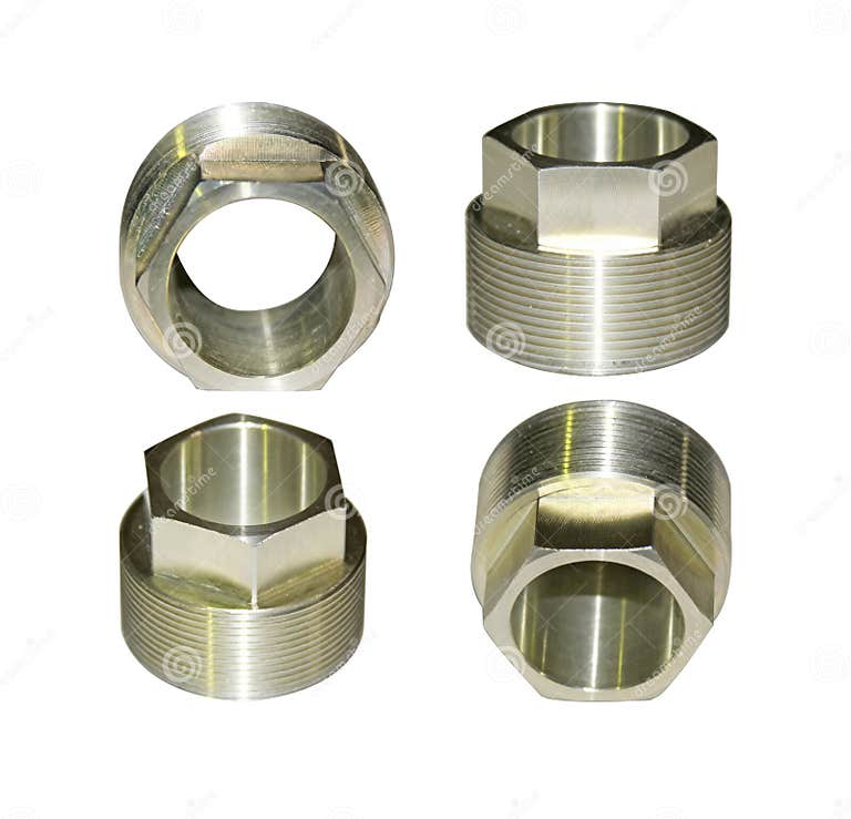 Metal Nut-adapter from Different Angles Stock Photo - Image of handle ...