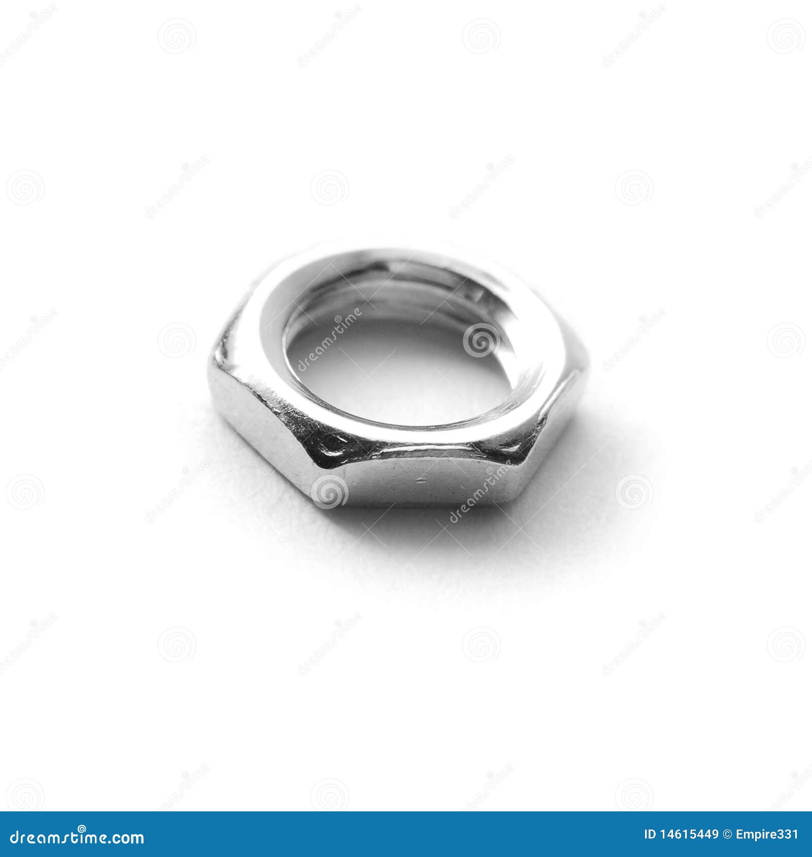 Metal nut isolated stock image. Image of small, construction - 14615449