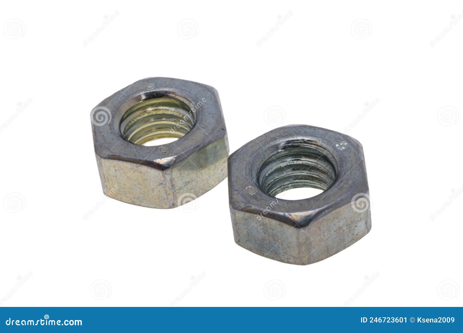 Metal nut isolated stock image. Image of accessory, steel - 246723601